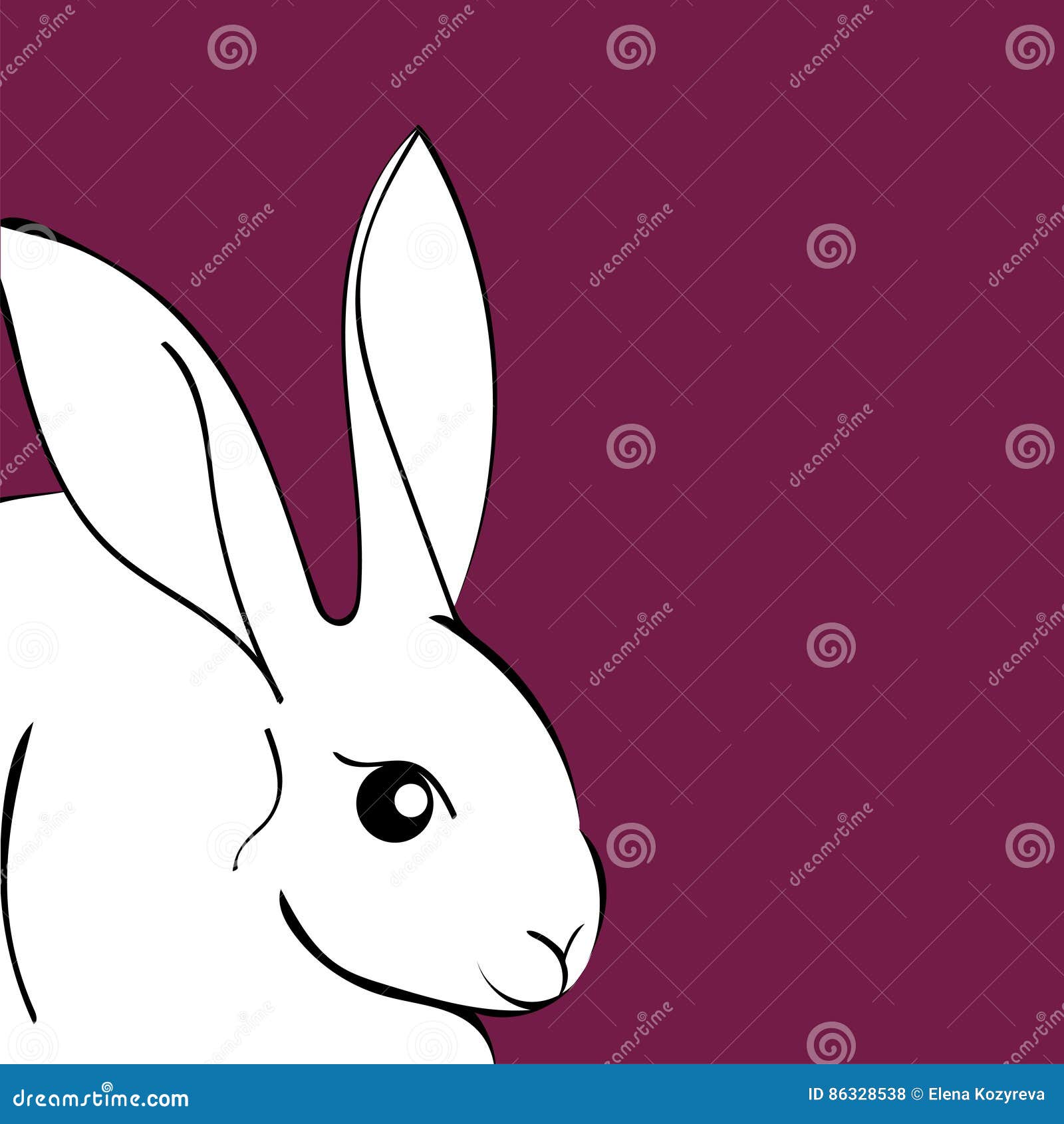 Easter White Rabbit Animal Cartoon Stock Vector - Illustration of icon ...
