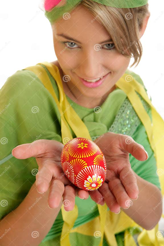 Easter woman stock image. Image of female, easter, beautiful - 13300005