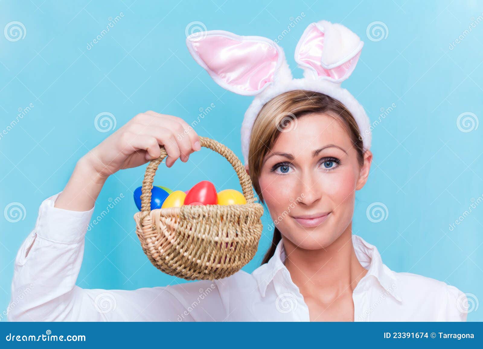 Easter woman stock photo. Image of pretty, celebration - 23391674