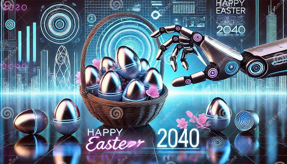 Easter in the Year 2040 with High-tech Digital Eggs and Advanced ...
