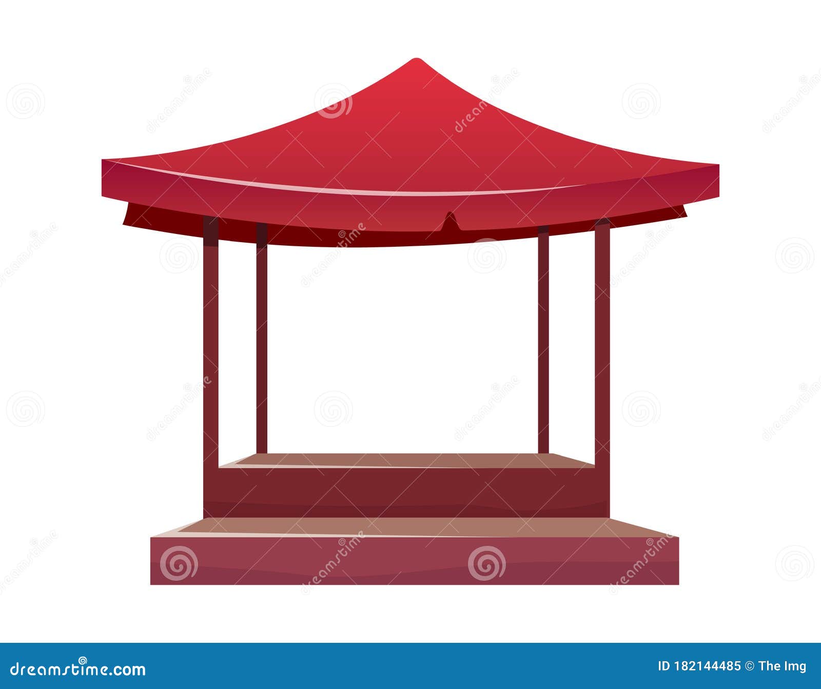 Eastern Bazaar Empty Red Tent Cartoon Vector Illustration ... Eastern Bazaar Empty Red Tent Cartoon Vector Illustration ...