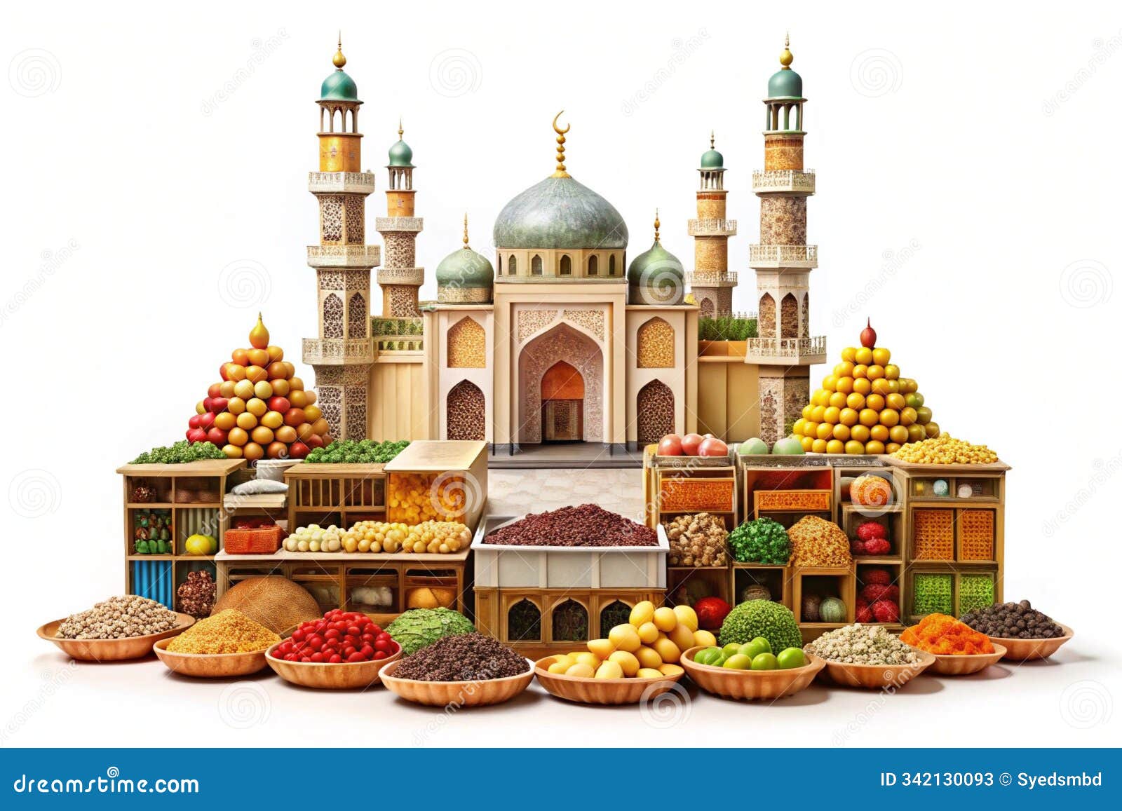 Eastern Bazaar Empty Red Tent Cartoon Vector Illustration ...