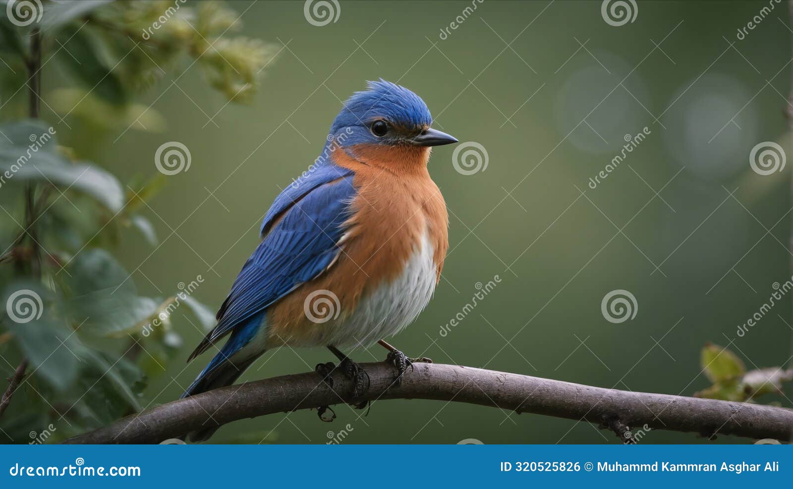 Eastern Bluebird Generative Ai Stock Illustration - Illustration of ...