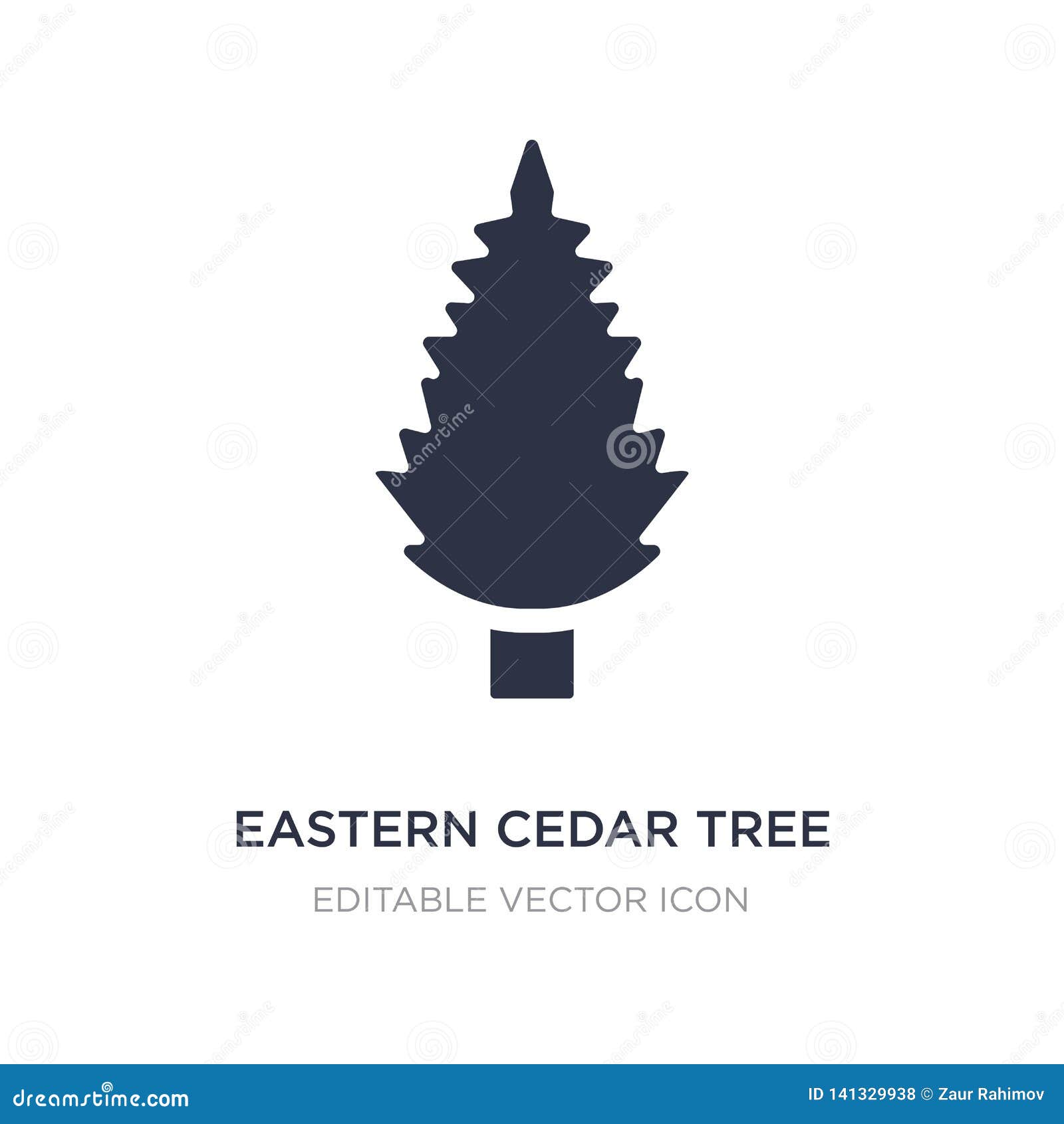 Eastern Cedar Tree Icon on White Background. Simple Element ...