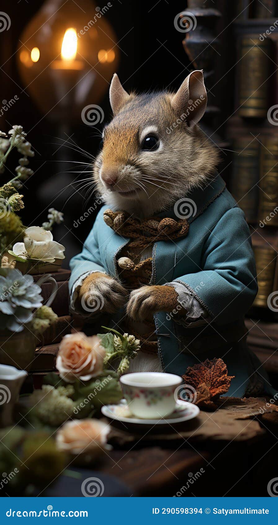 An Eastern Chipmunk in Human Cloth Generative AI Stock Photo - Image of ...
