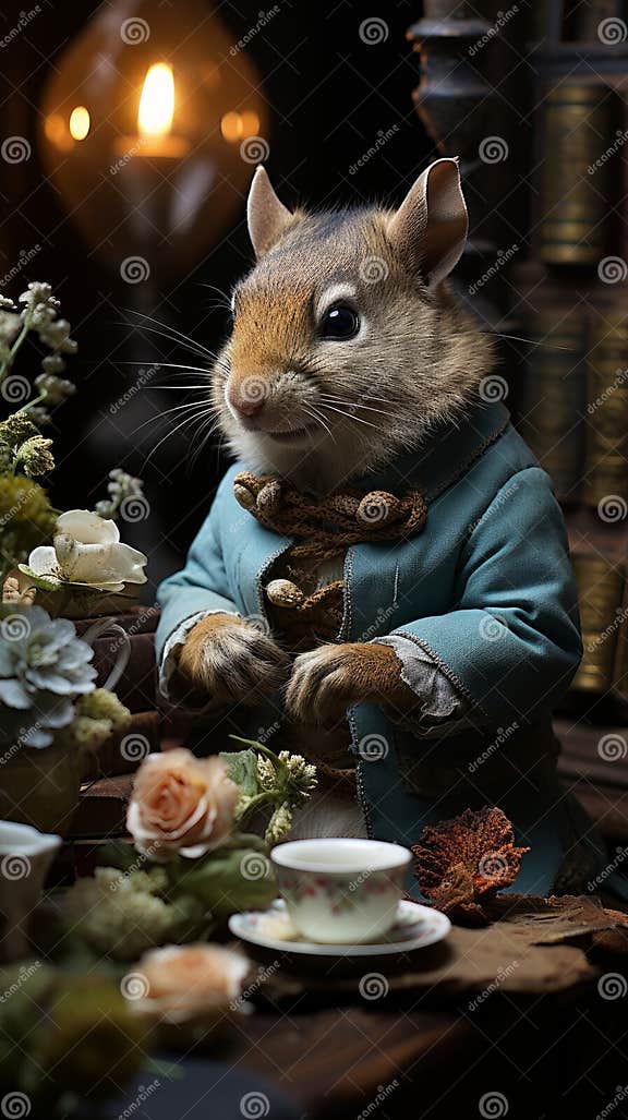 An Eastern Chipmunk in Human Cloth Generative AI Stock Photo - Image of ...