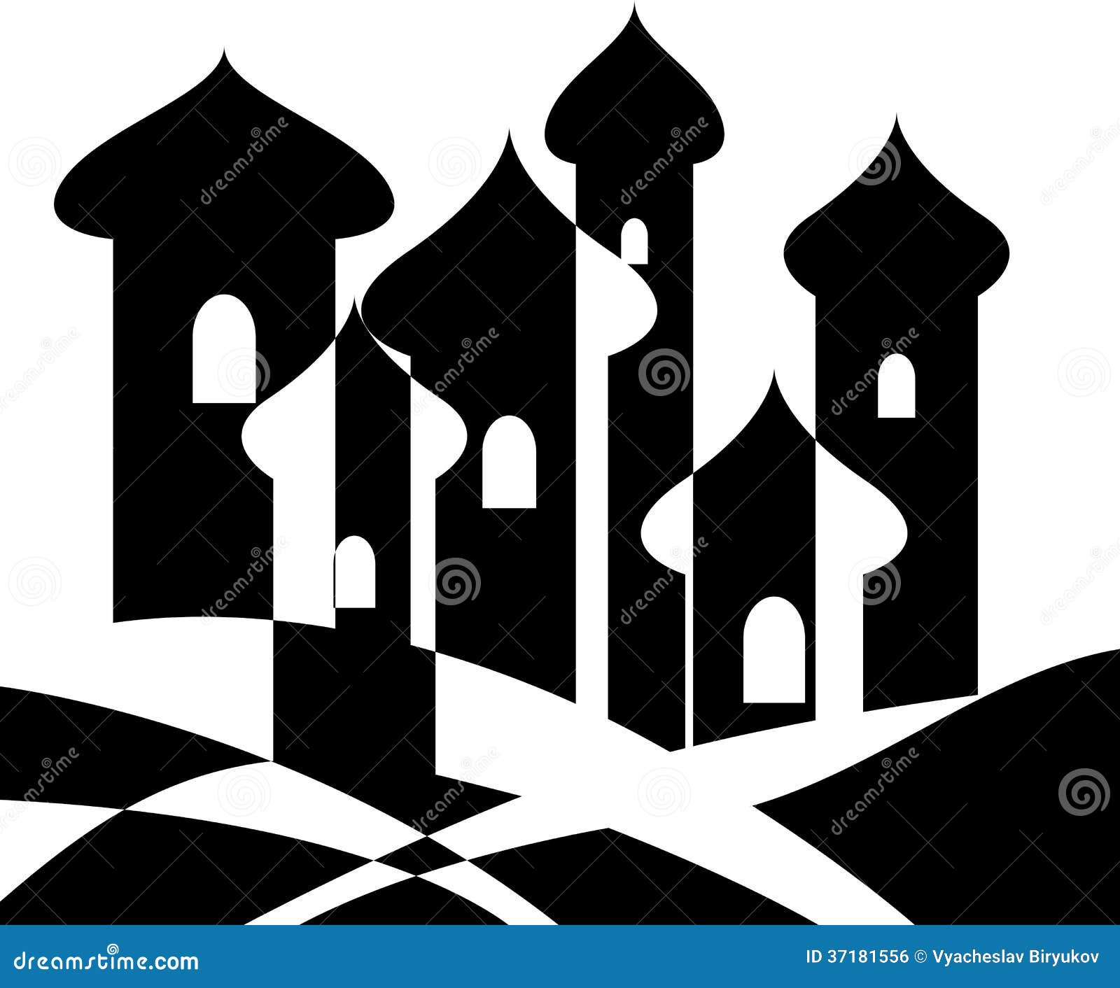 Eastern city stock vector. Illustration of background - 37181556