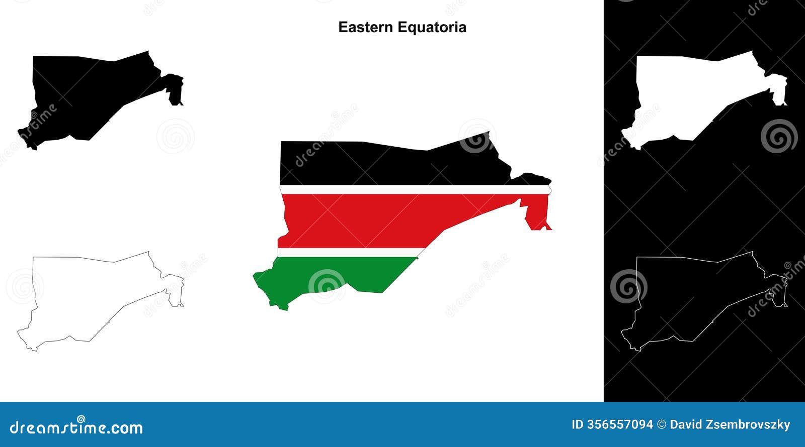 Eastern Equatoria Outline Map Stock Vector - Illustration of states ...