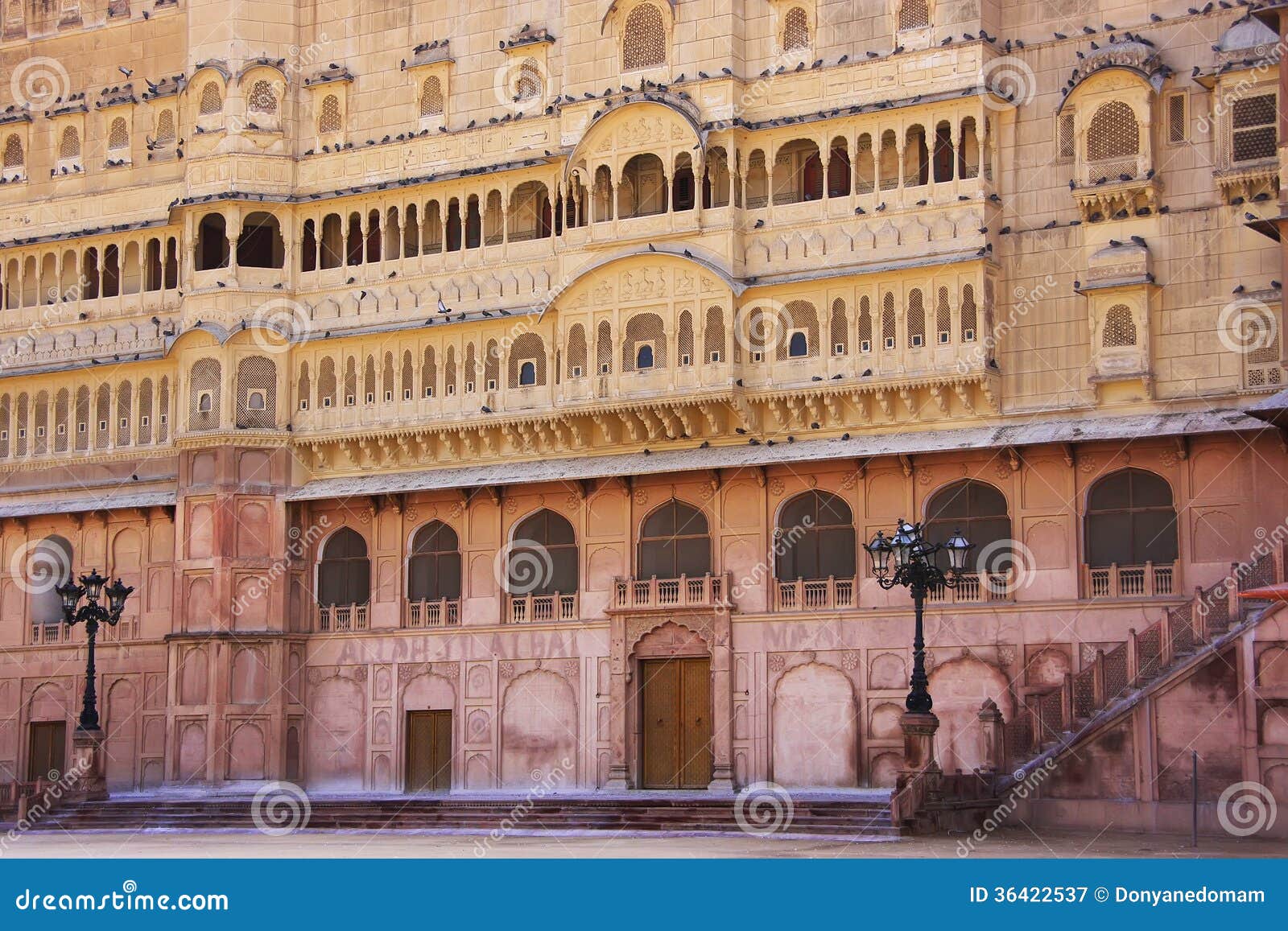 Eastern Facade of Junagarh Fort, Bikaner, India Stock Image - Image of ...