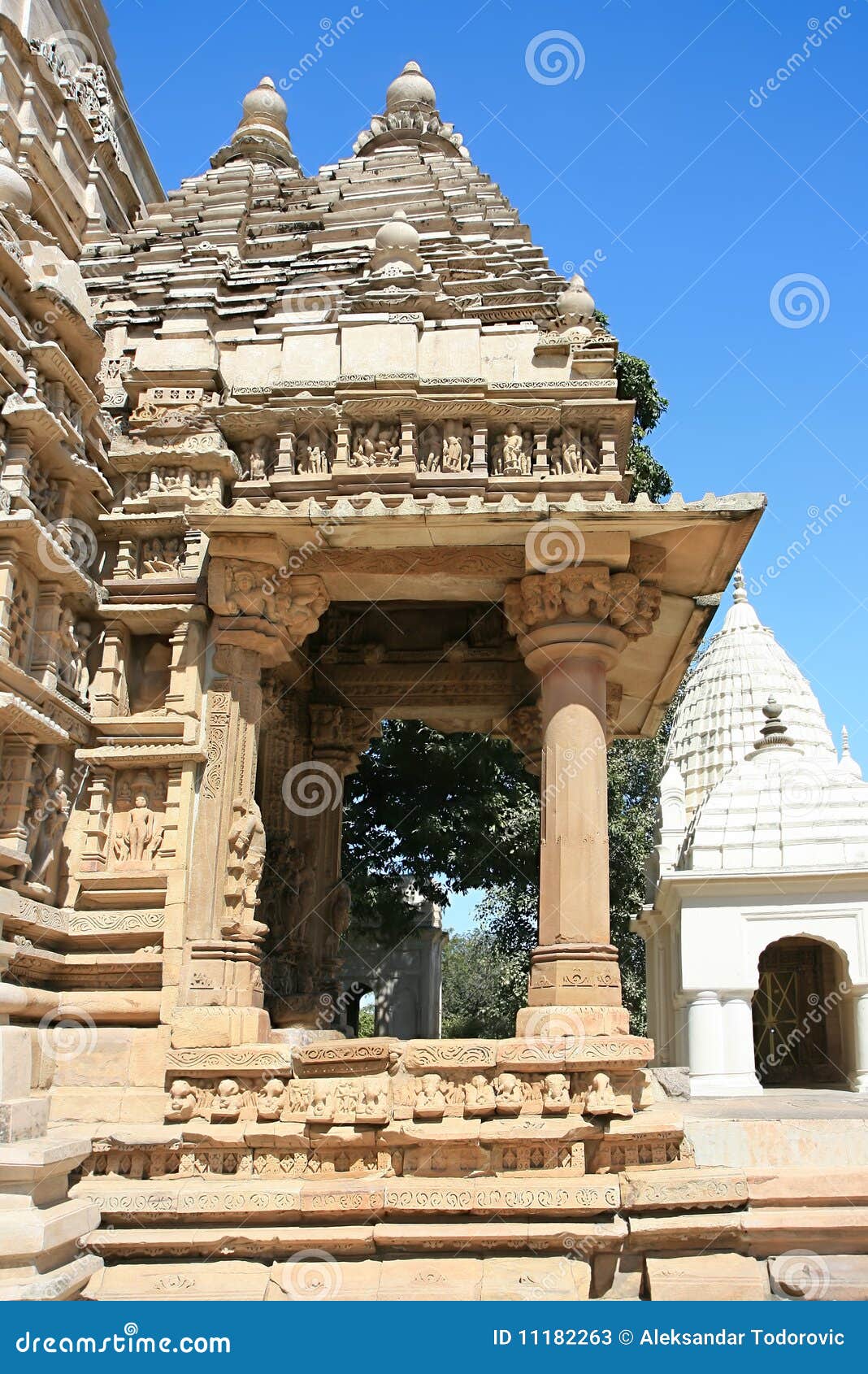 Eastern Group of Temples in Khajuraho Stock Image - Image of entrance ...