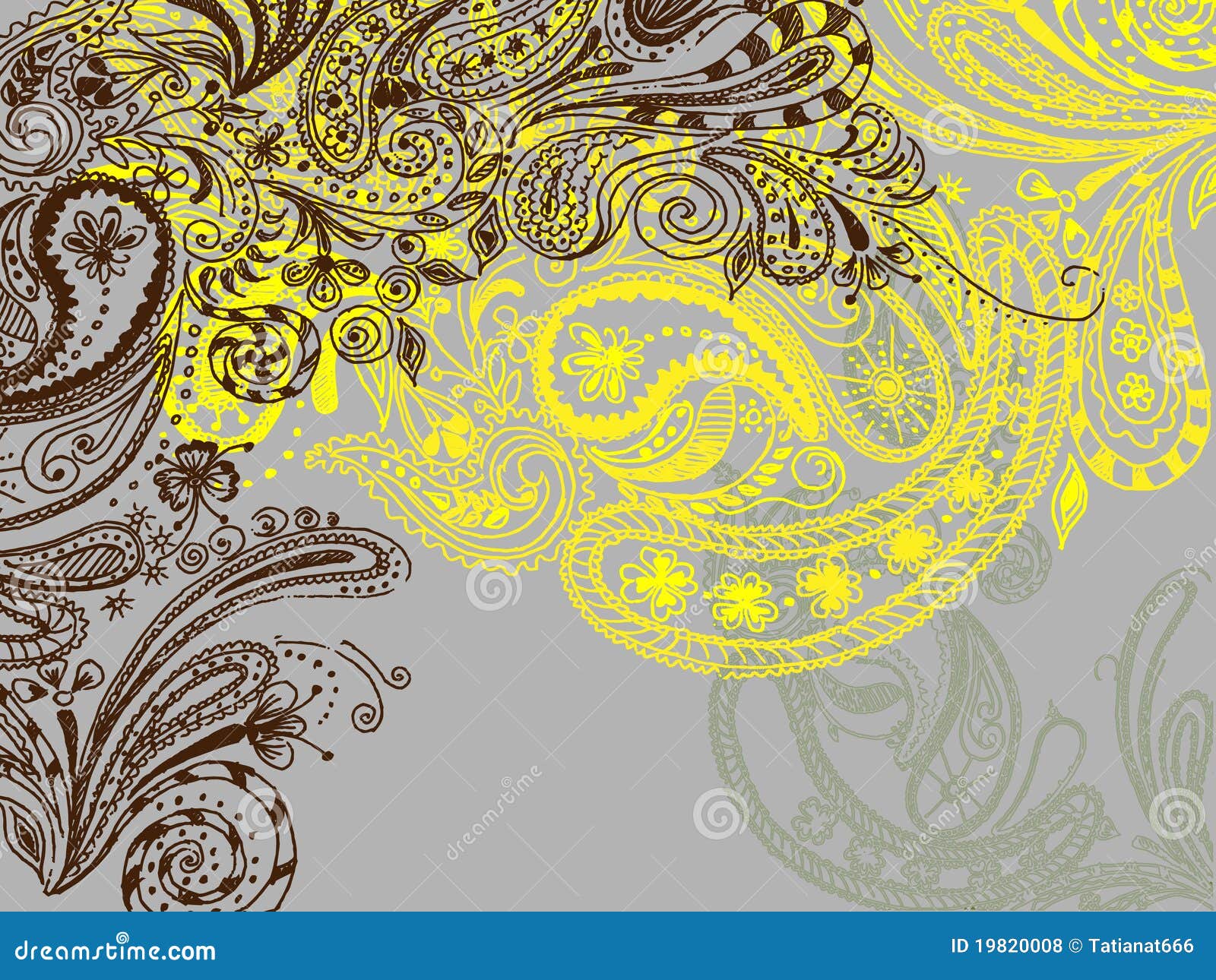 Eastern Hand Drawn Background Stock Illustration - Illustration of ...