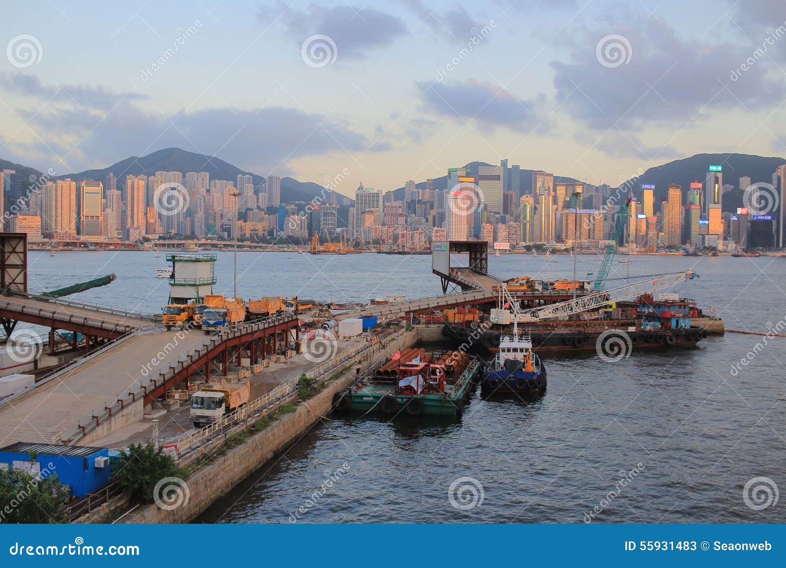 Eastern of Hong Kong Harbour Editorial Stock Photo - Image of landscape ...
