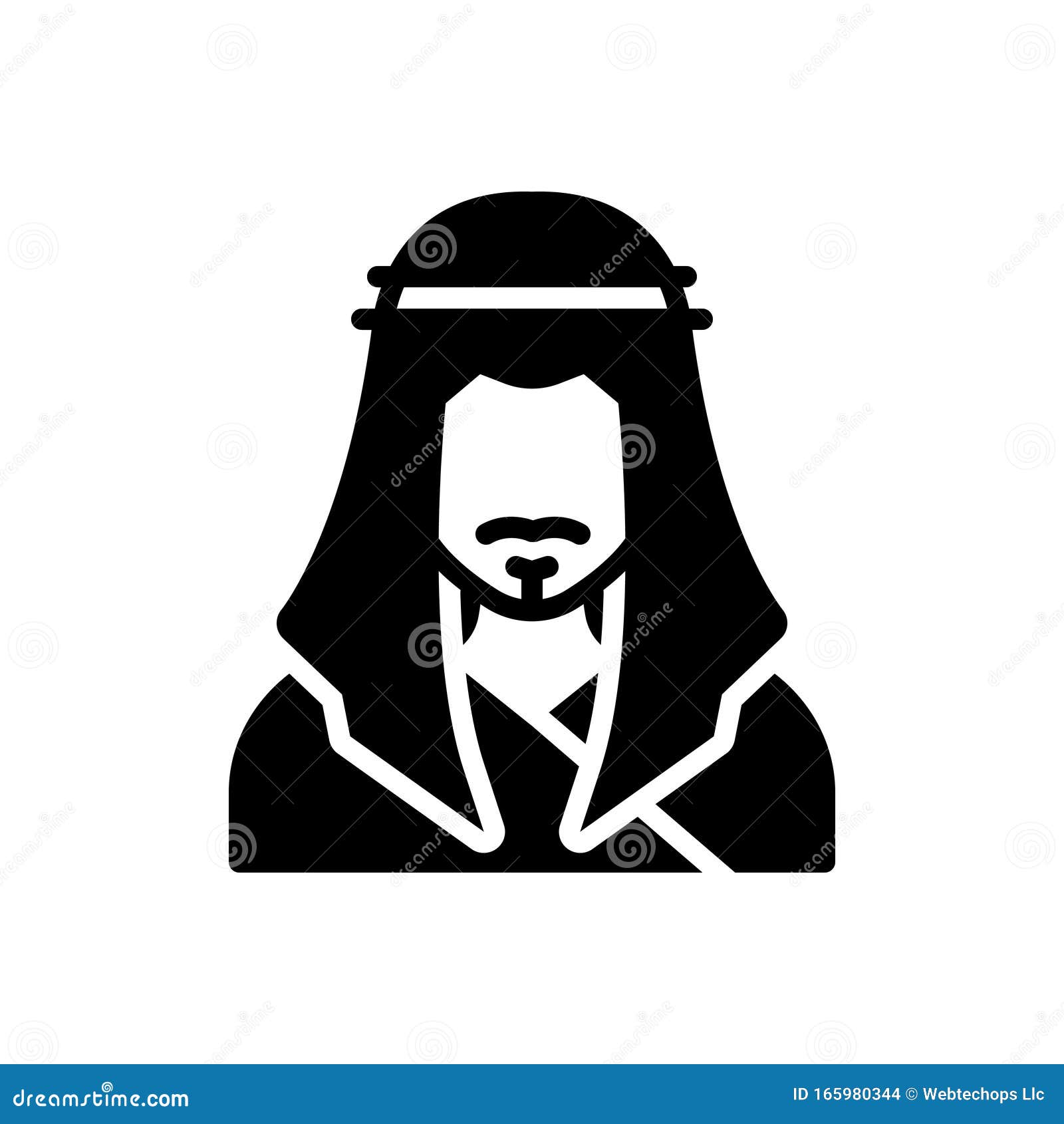 Black Solid Icon for Eastern, Sheikh and Orient Stock Vector ...