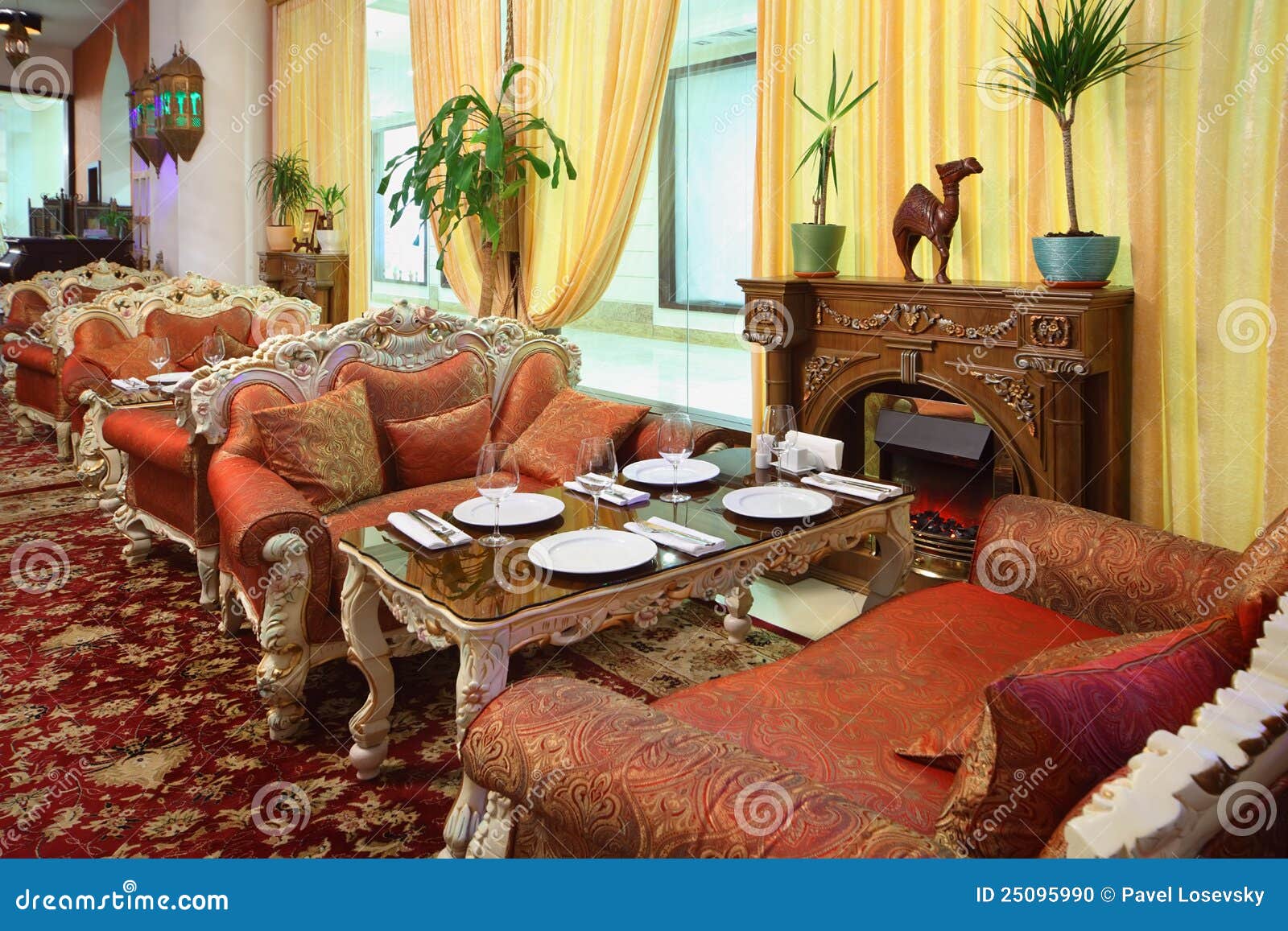 Beautiful Restaurant Table Royalty-Free Stock Photo | CartoonDealer.com ...