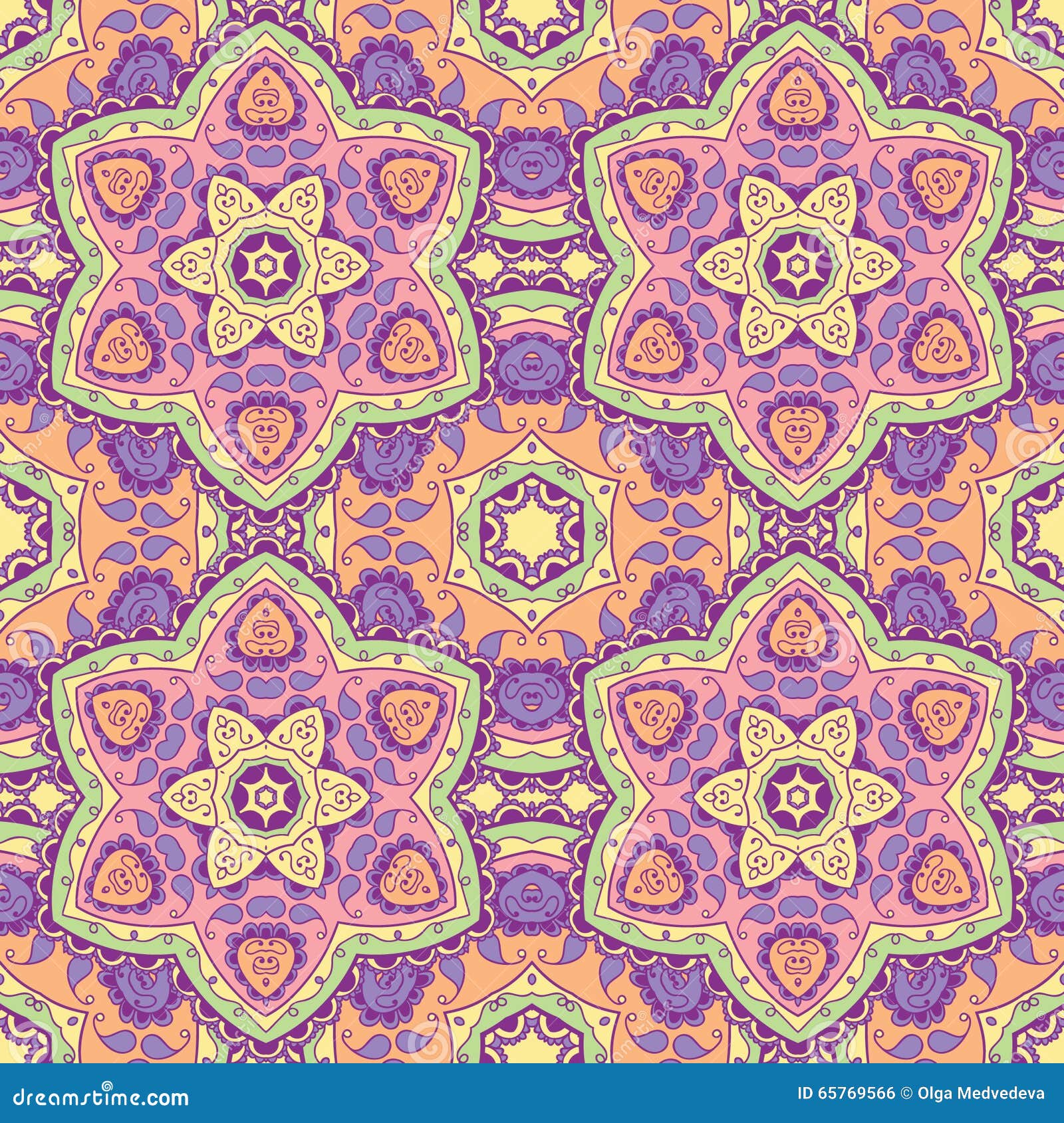 Eastern Ornament, Seamless Pattern Stock Vector - Illustration of ...