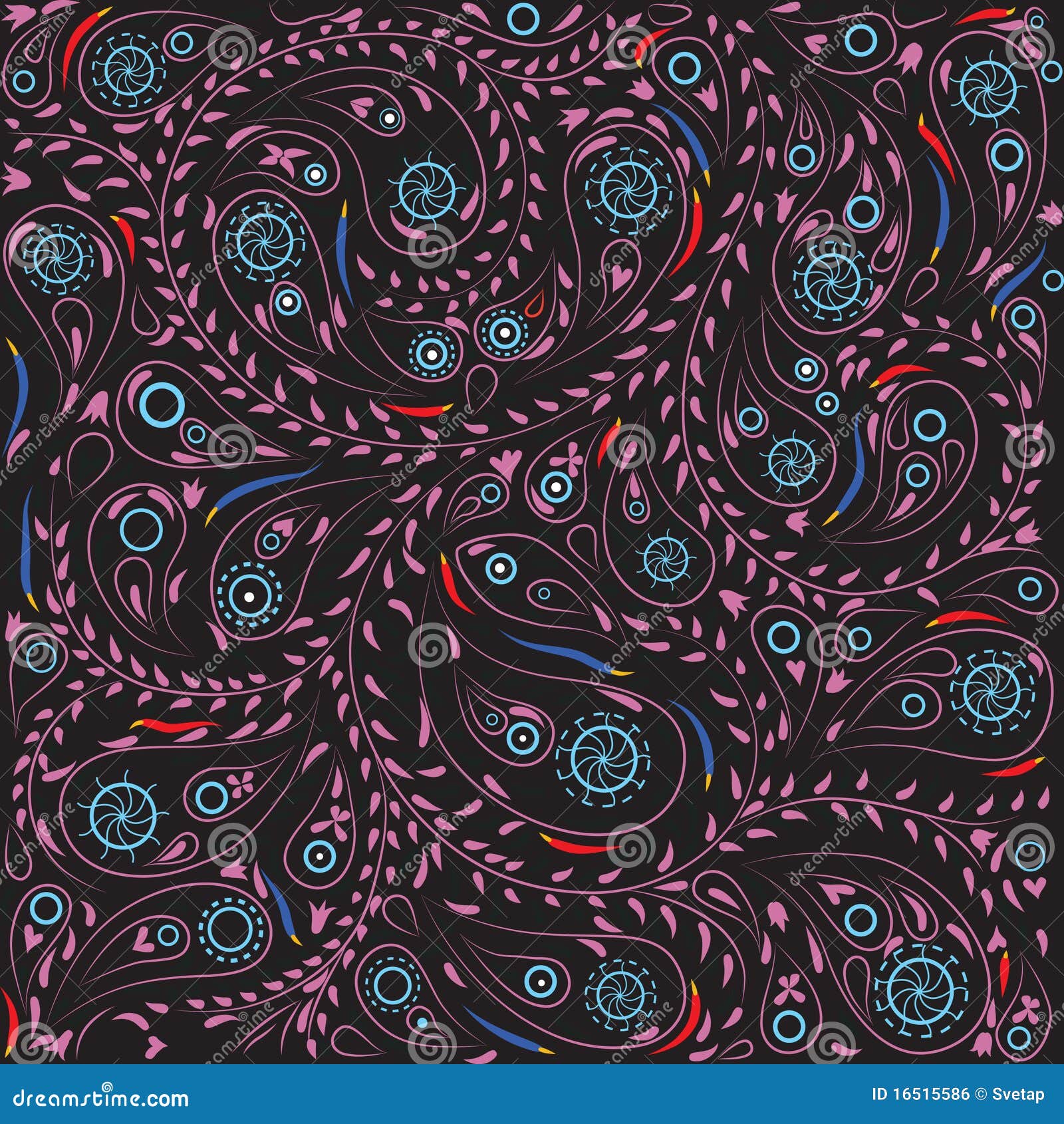 Eastern paisley pattern stock vector. Illustration of persia - 16515586