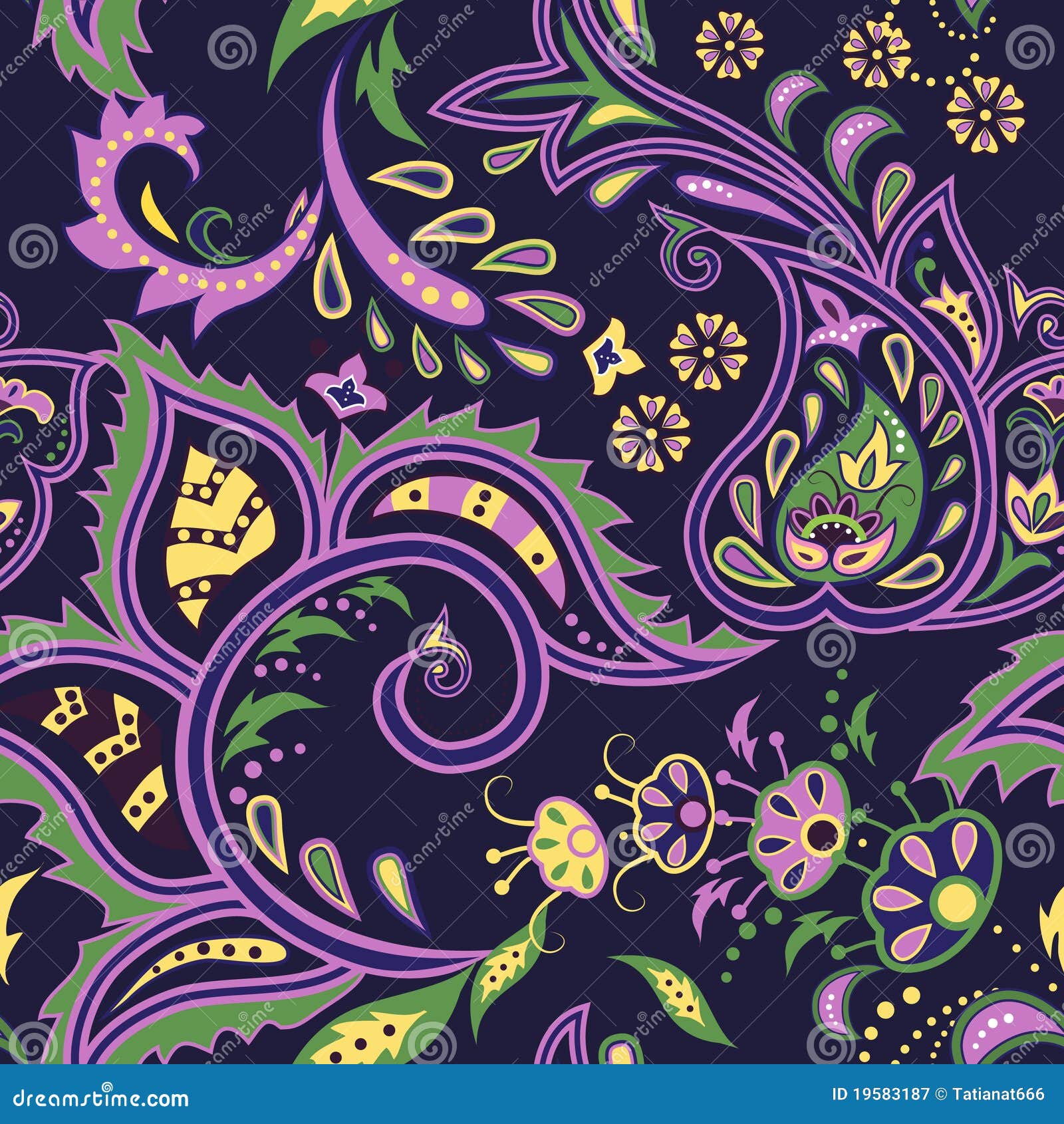 Eastern patterns seamless stock vector. Illustration of eastern - 19583187