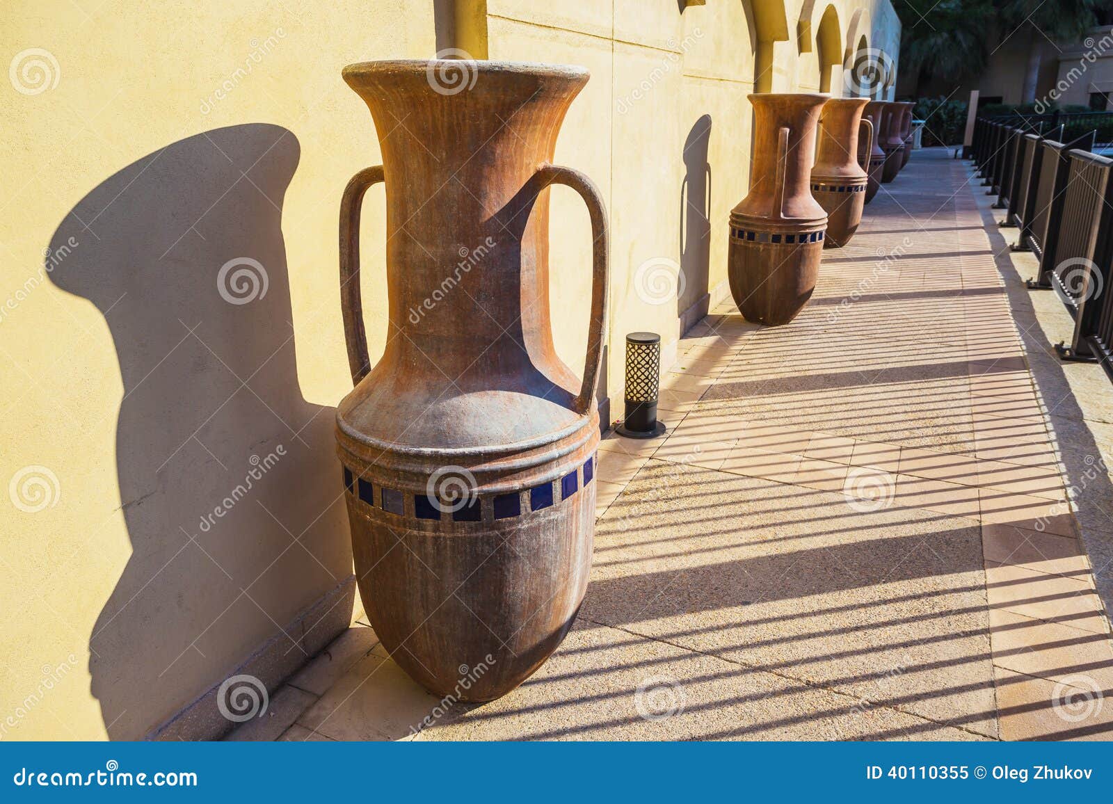 Eastern Pitchers Stand on a Shelf Stock Image - Image of ancient, east ...