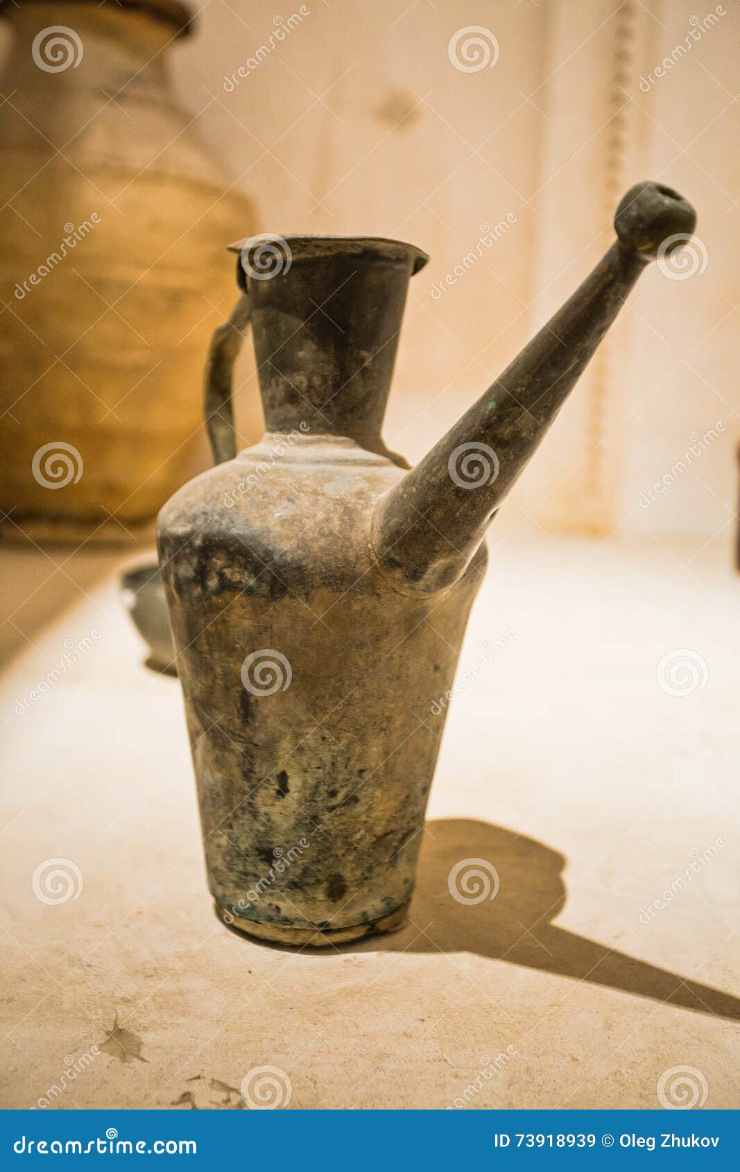 Eastern Pitchers Stand on a Shelf Stock Image - Image of ghawa, gold ...