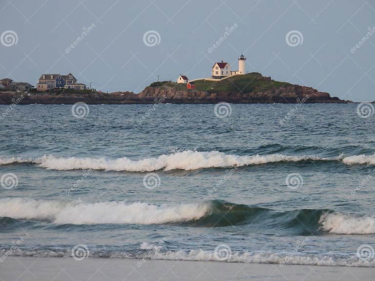 Eastern Point Lighthouse in Gloucester Massachusetts at Dusk Stock ...