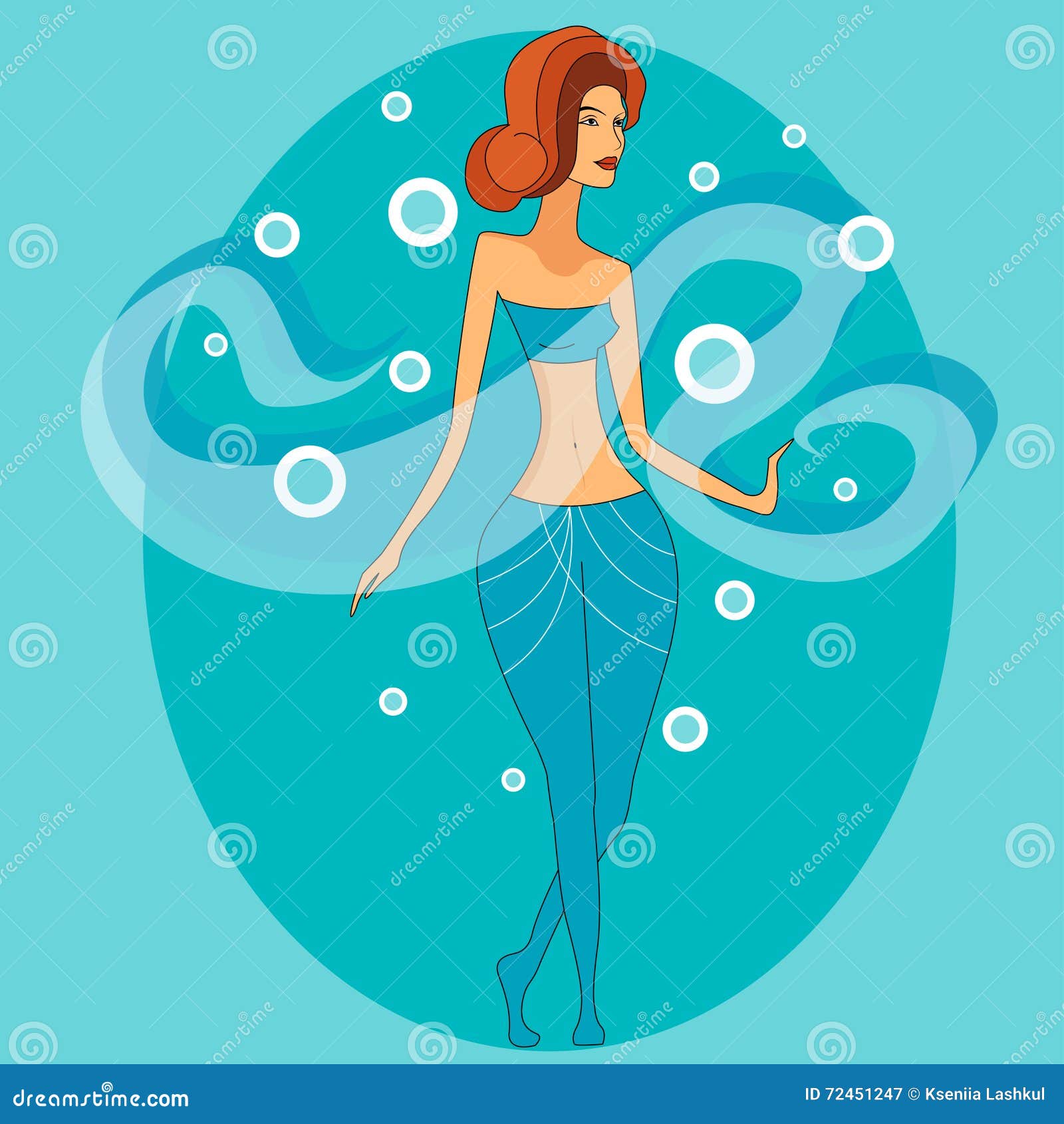 Eastern queen stock vector. Illustration of beauty, bubbles - 72451247