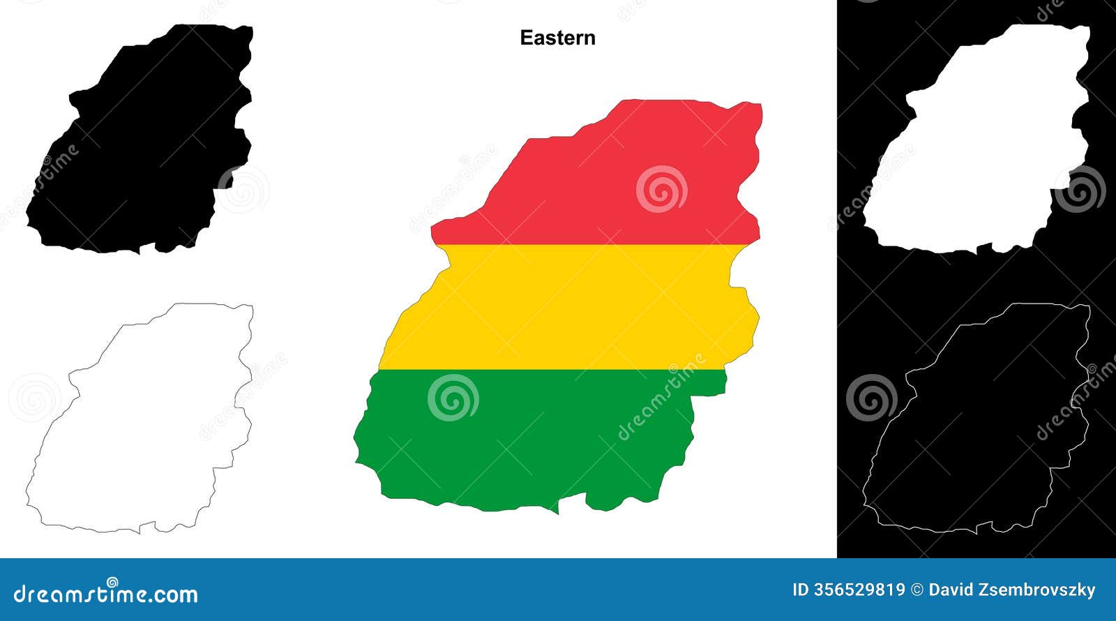 Eastern outline map stock illustration. Illustration of regions - 356529819