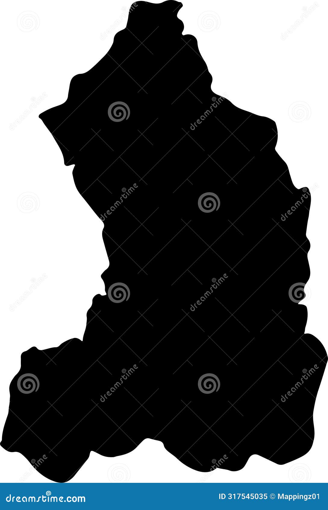 Rwanda Map Silhouette. Royalty-Free Cartoon | CartoonDealer.com #114010901