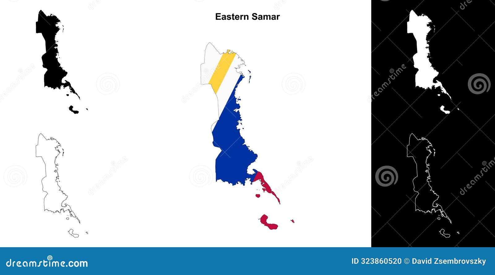 Eastern Samar Philippines Silhouette Map With Transparent Background ...