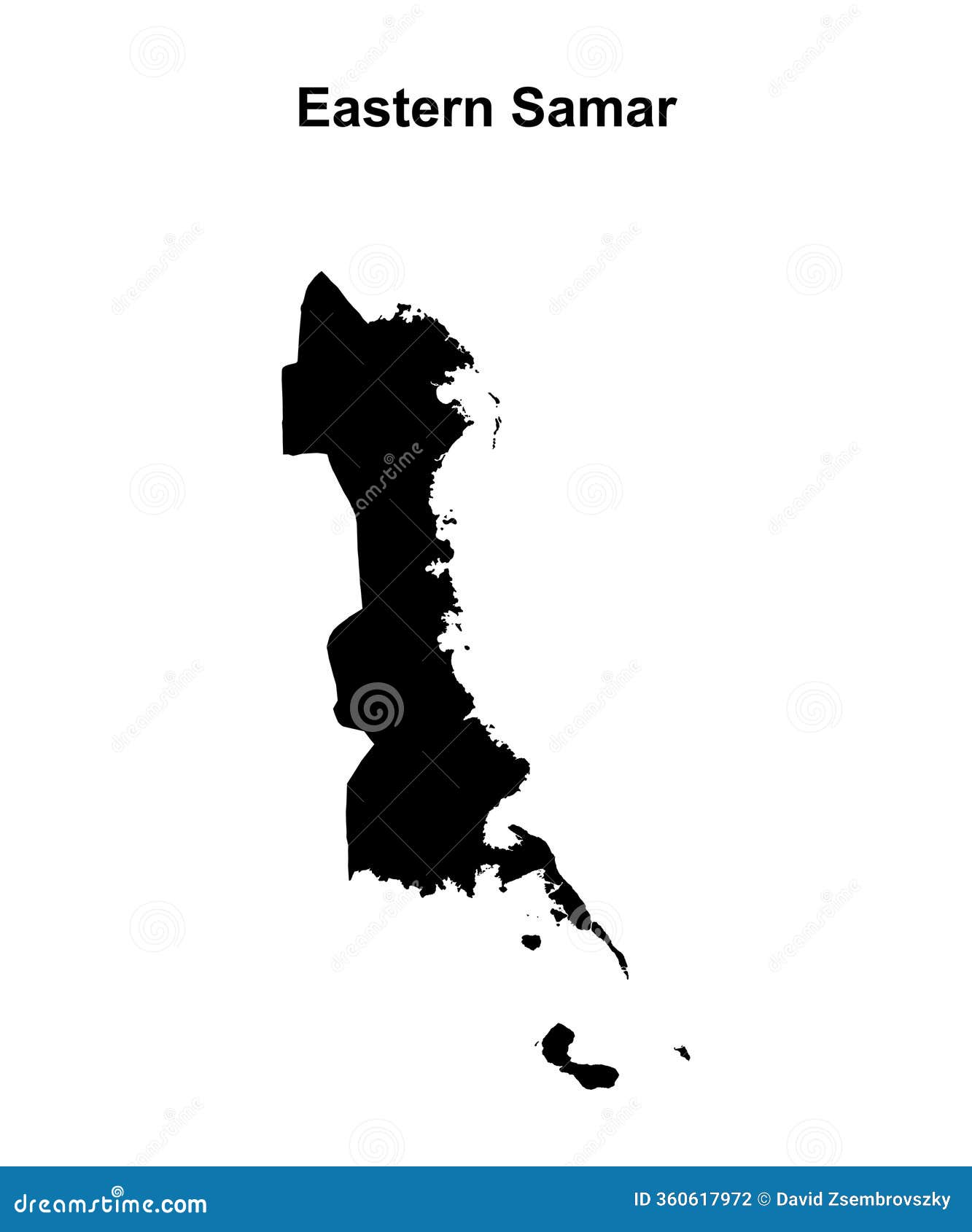 Eastern Samar Philippines Silhouette Map With Transparent Background ...