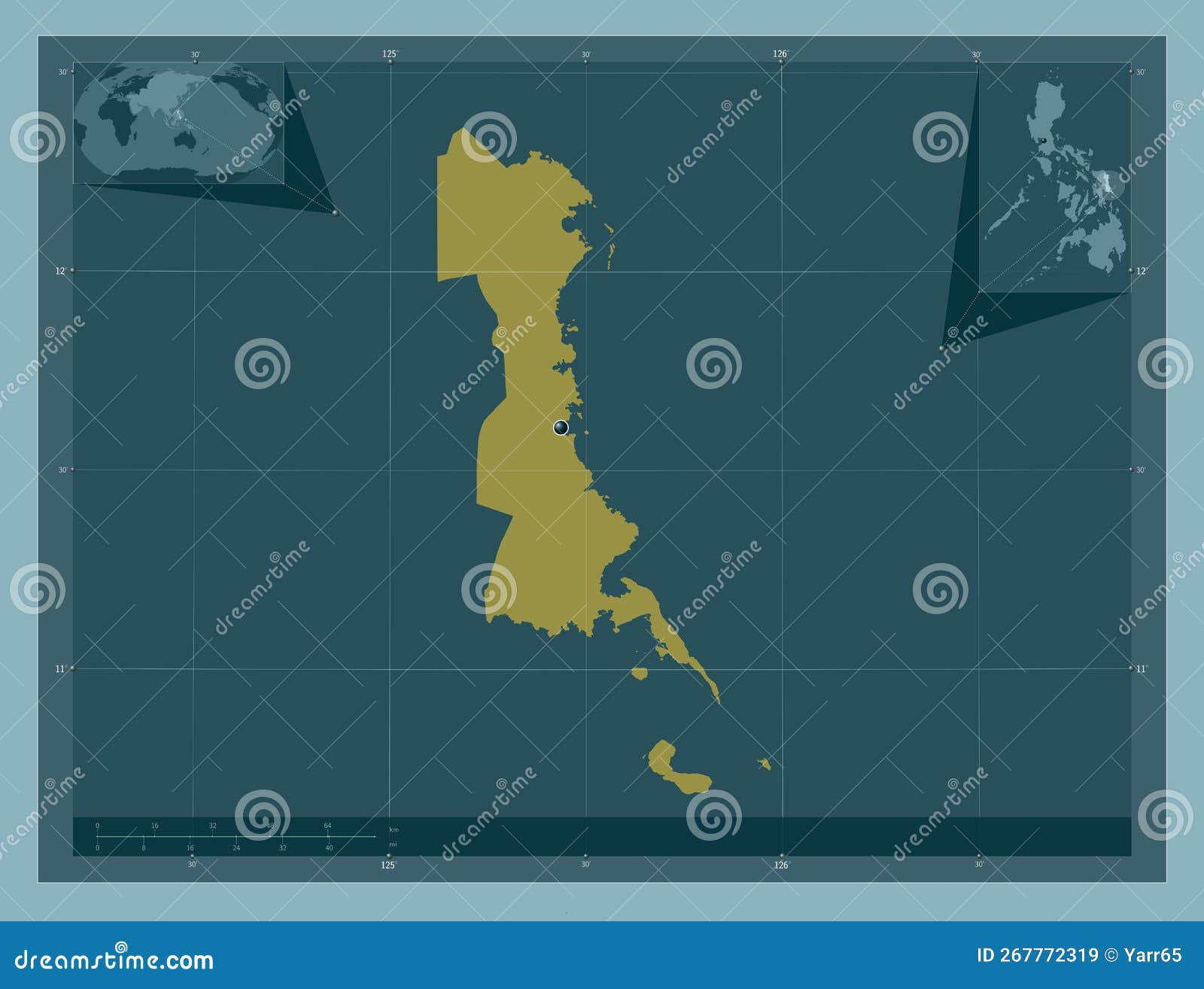 Eastern Samar, Philippines. Solid. Capital Stock Illustration ...