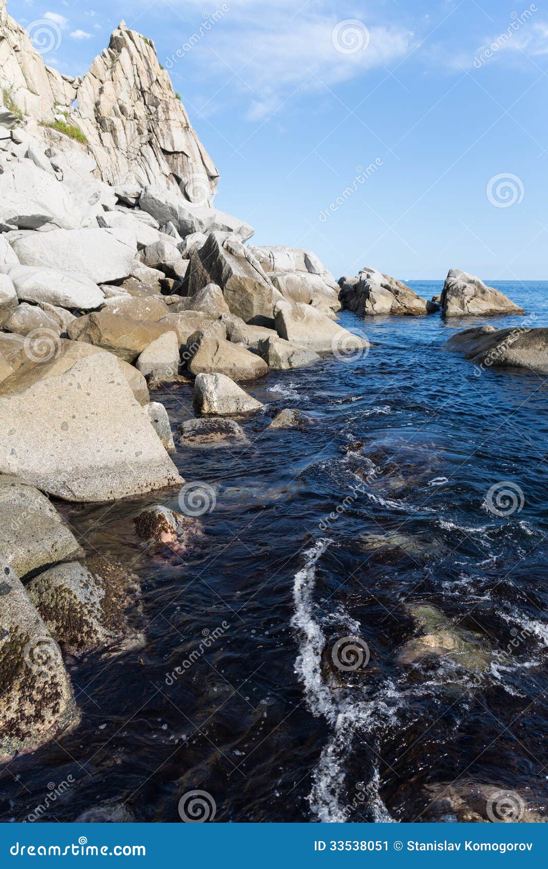 Eastern Sea Coast of Russia. Stock Image - Image of coast, tranquil ...