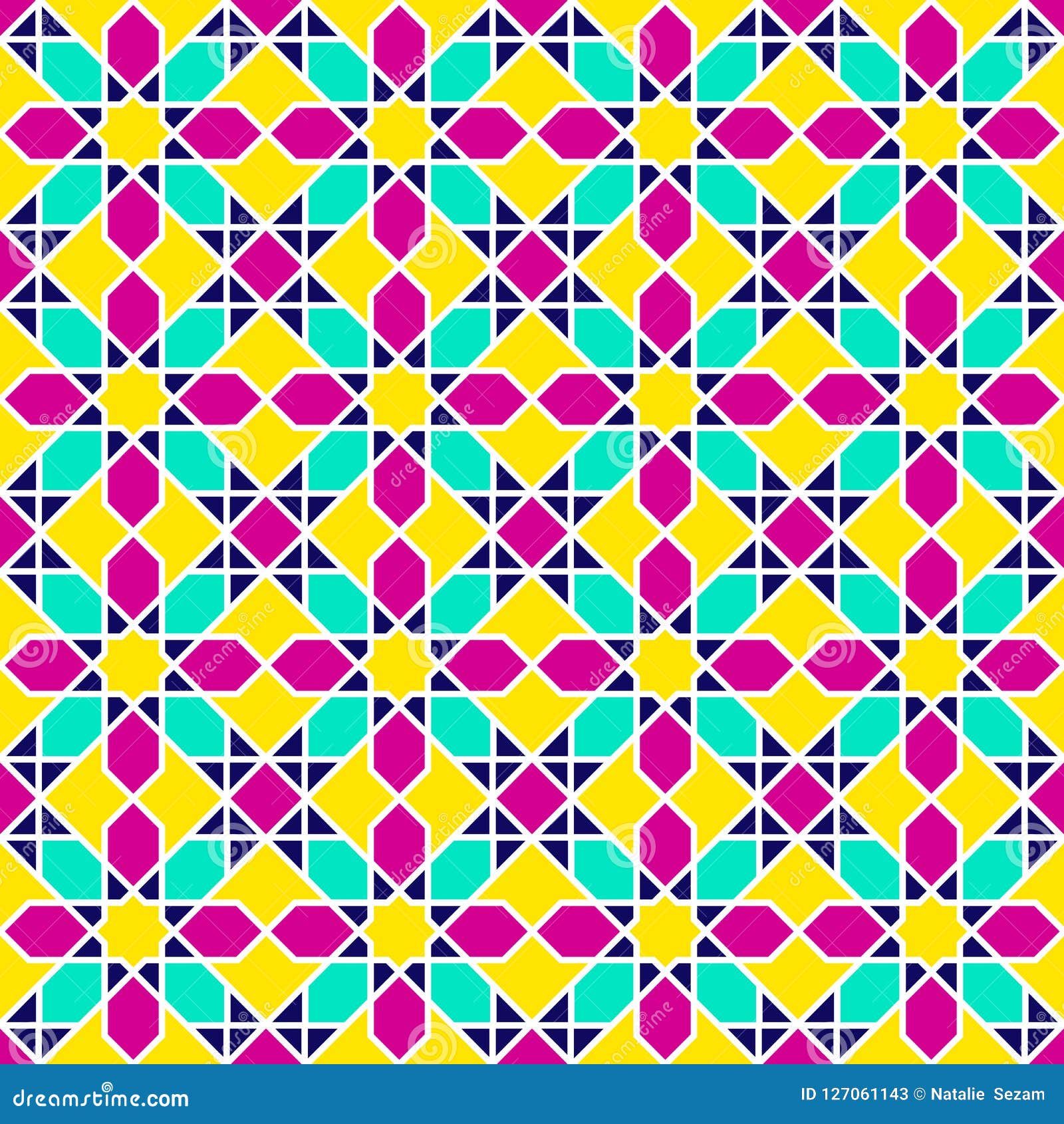 Eastern Seamless Pattern. Arabic Geometric Vector Background ...
