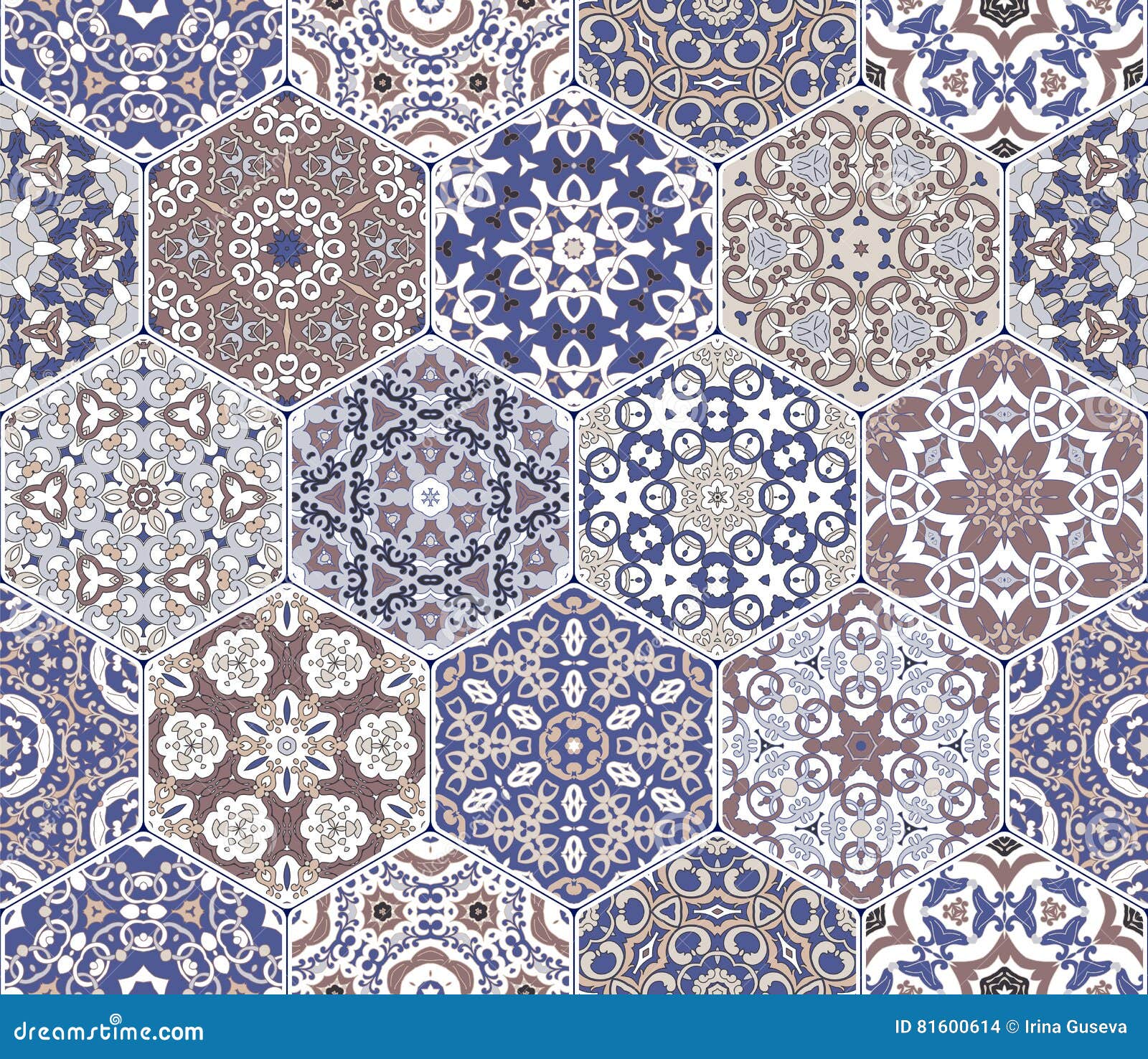 Eastern Seamless Pattern Tiles Stock Vector - Illustration of mosaic ...