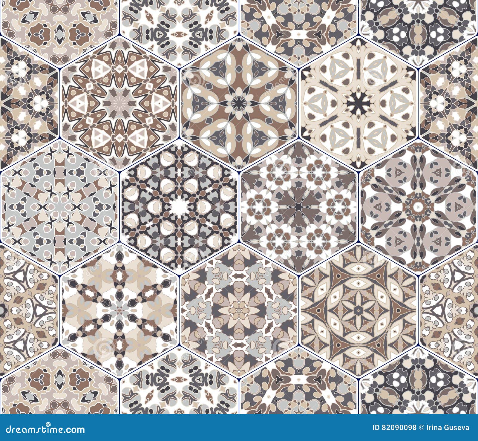 Eastern Seamless Pattern Tiles Stock Vector - Illustration of damask ...