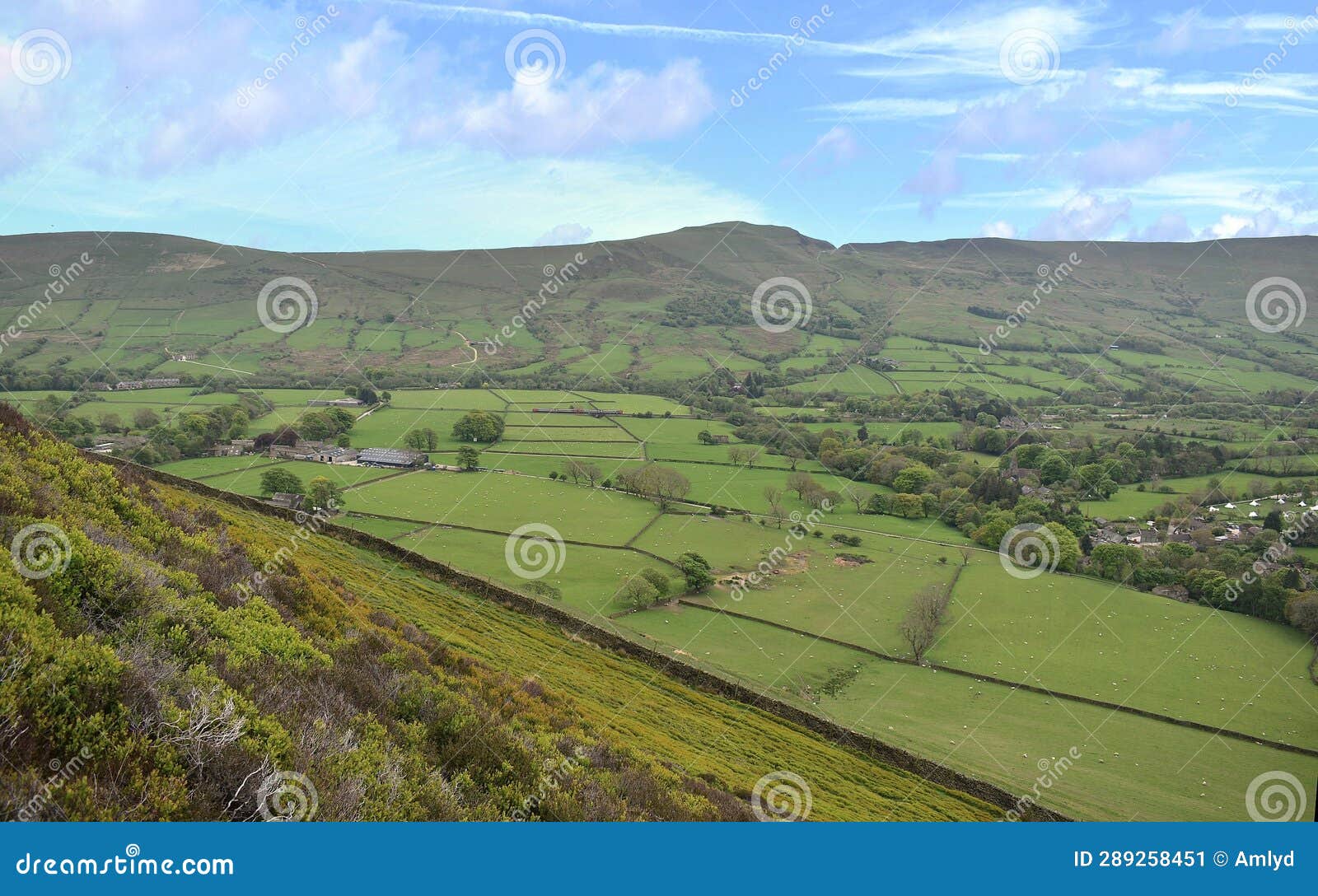 Eastern Side of Vale of Edale Stock Image - Image of attractive ...