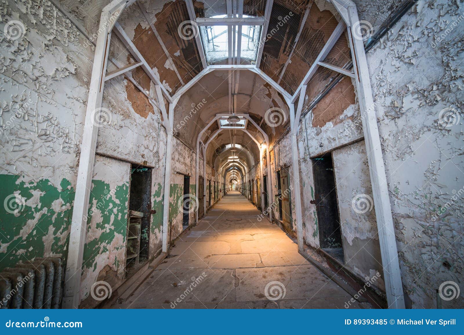 Eastern State Penitentiary Hallway Stock Image - Image of abandoned ...