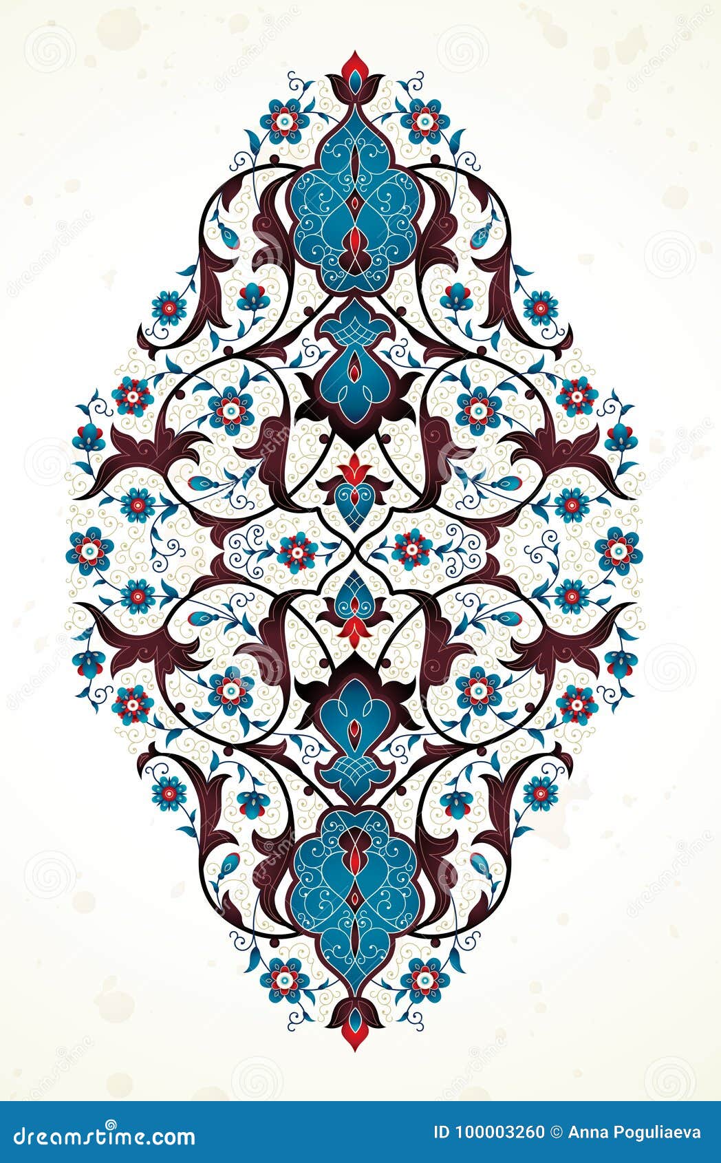 Eastern Style Element Vector Vintage Decor Stock Vector