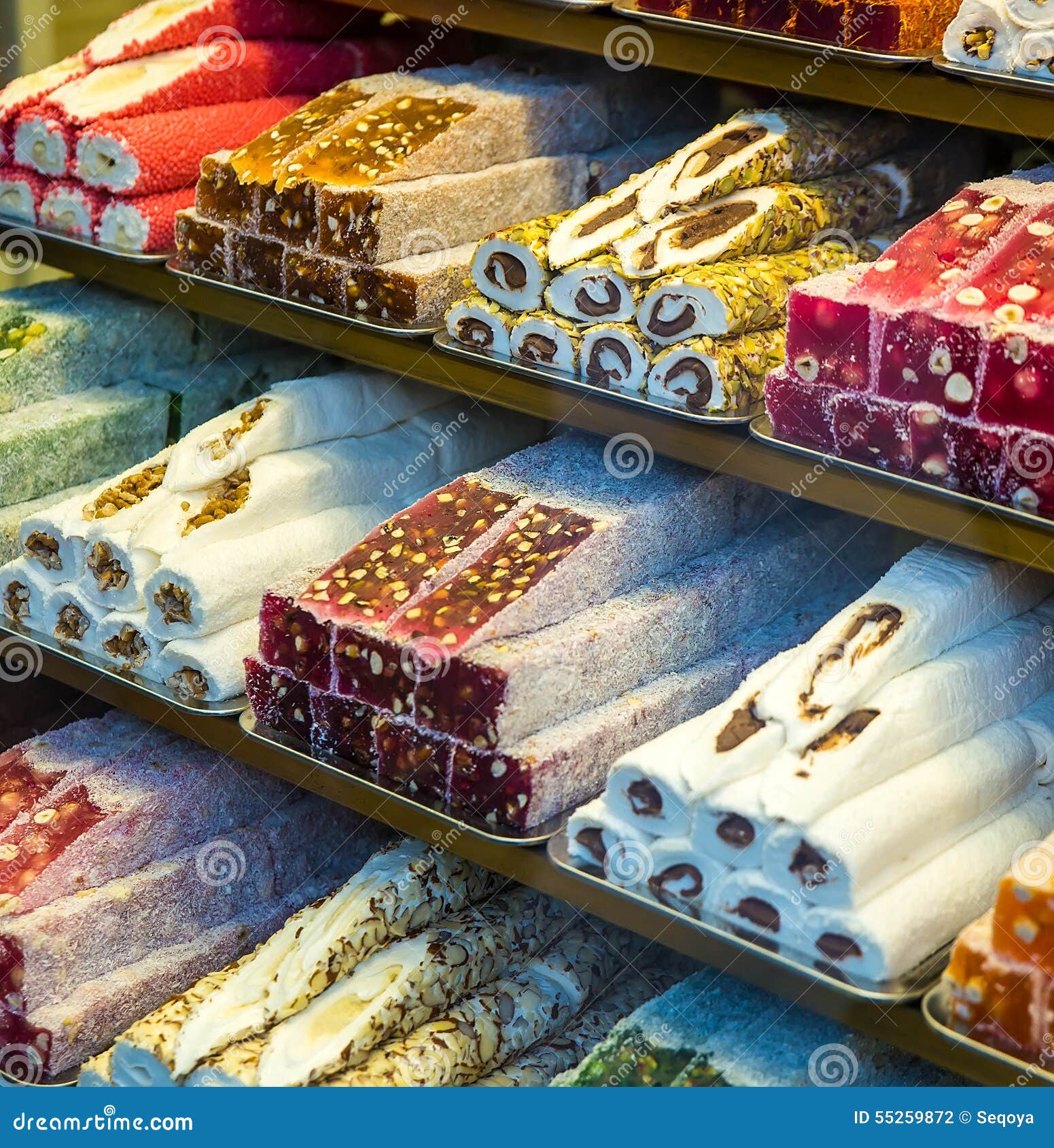 Eastern Sweets in a Wide Range Stock Photo - Image of baklawa, oriental ...