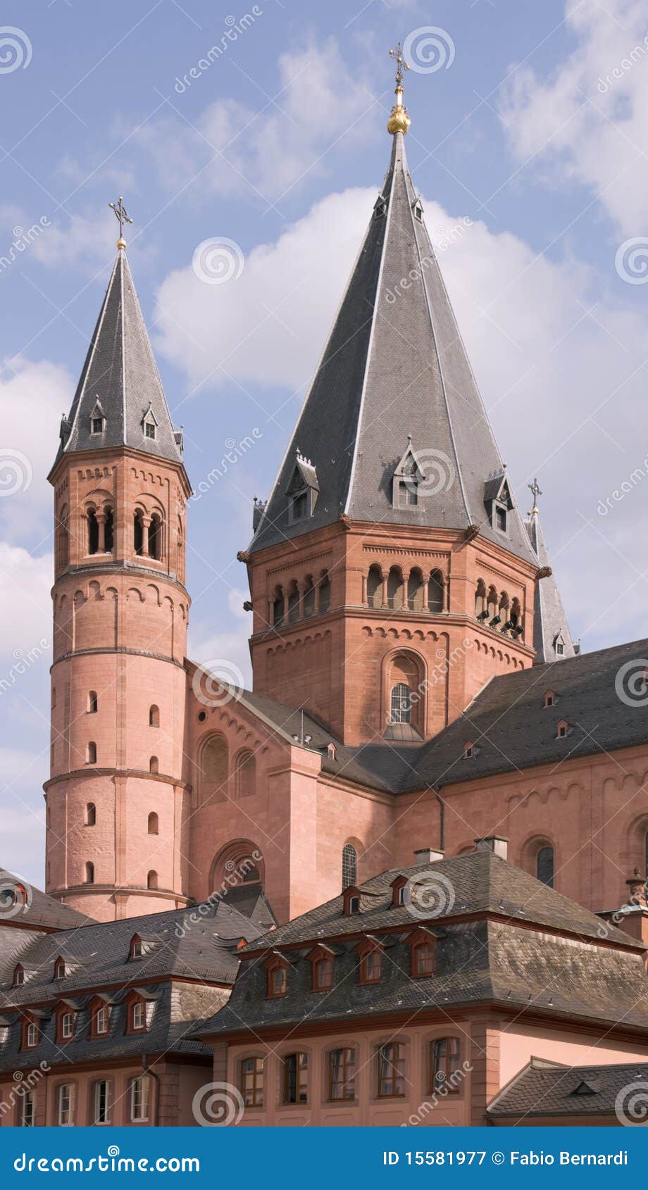 Eastern Towers of Mainz Cathedral Stock Image - Image of cathedral ...