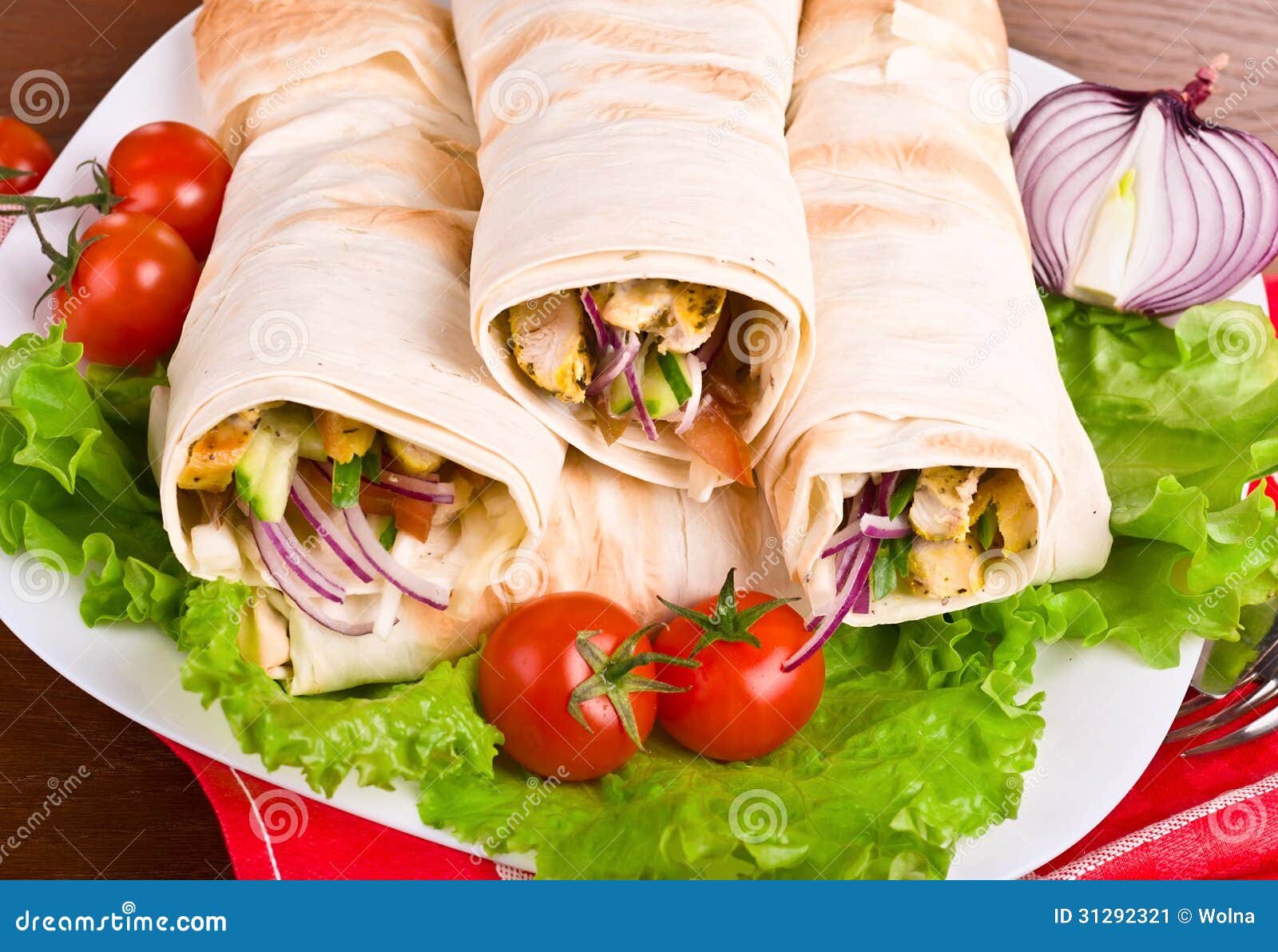 Eastern Traditional Shawarma Stock Image - Image of paprika, middle ...