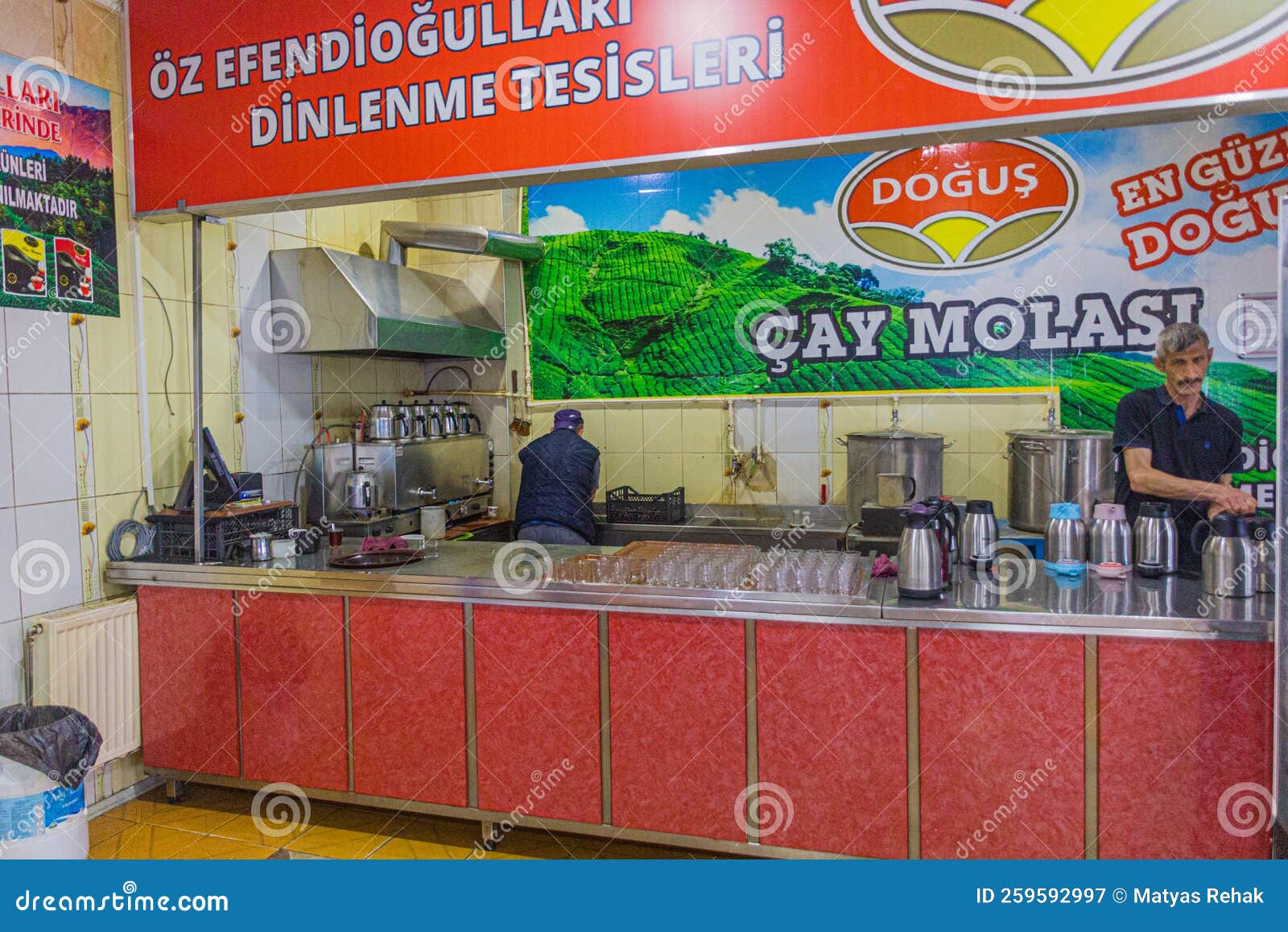 EASTERN TURKEY - JULY 18, 2019: Tea Stall at a Roadside Stop in the ...