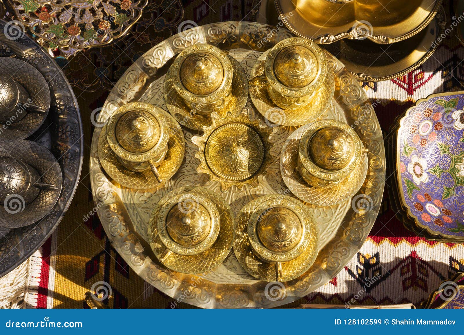 Eastern, Turkish Copper , Gold Plated, Silver Tableware on the Market ...