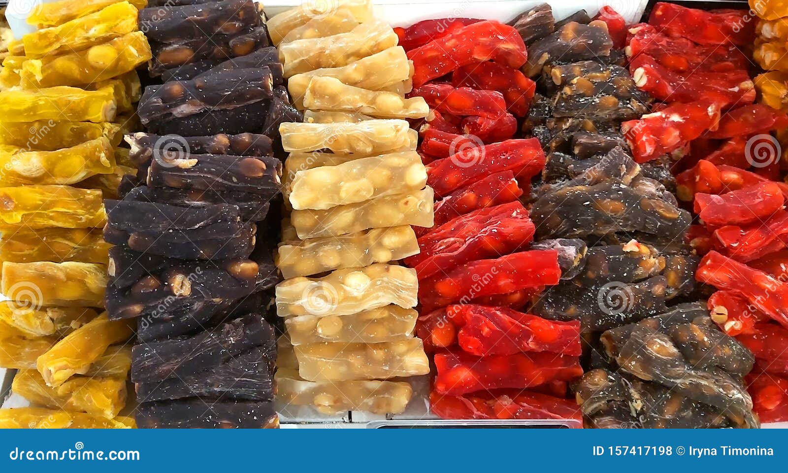 Eastern Turkish Sweets With Nuts. Turkish Delight. Rahat Lokum. Royalty ...