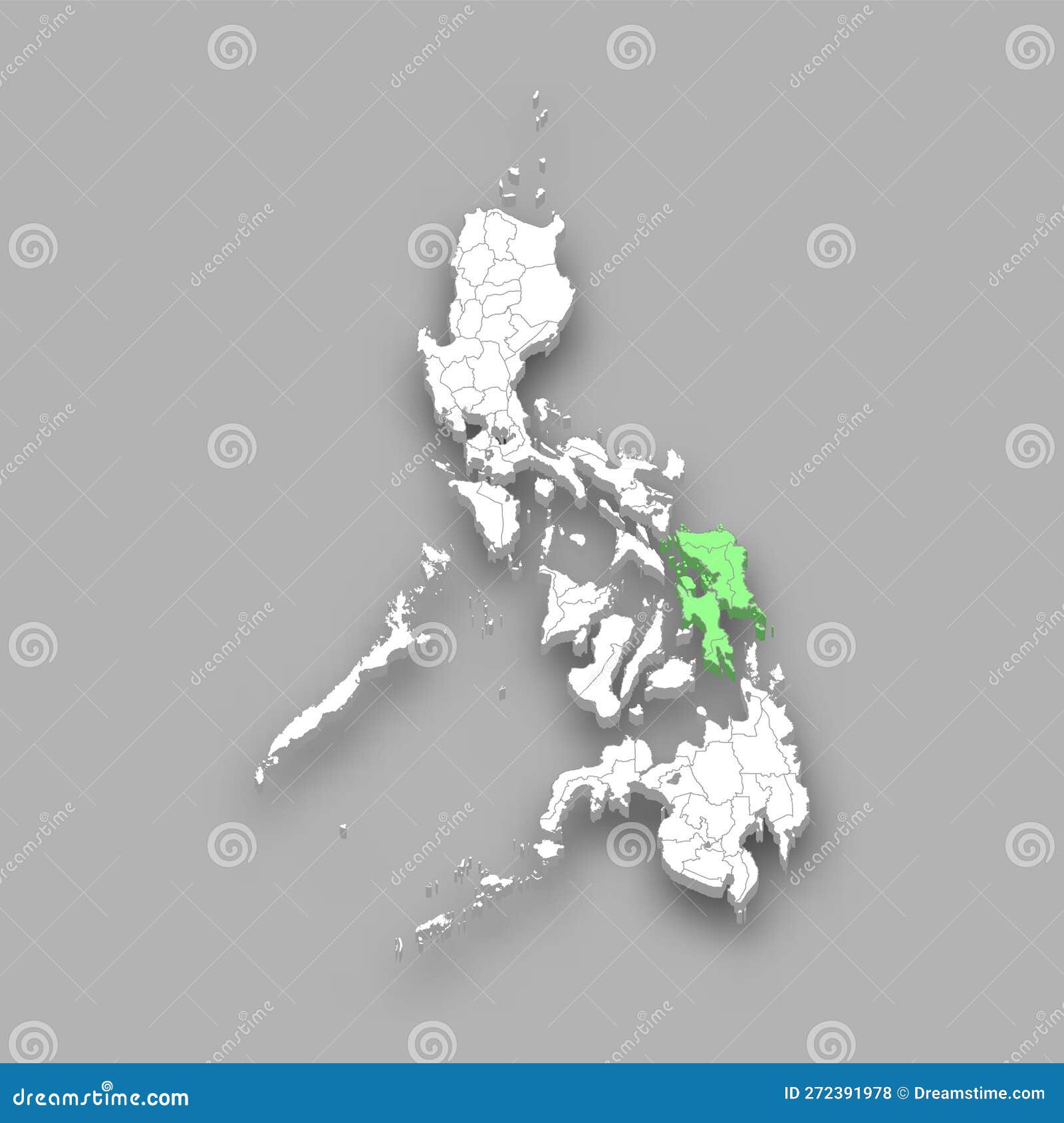 Eastern Visayas Region Location within Philippines Map Stock Vector ...