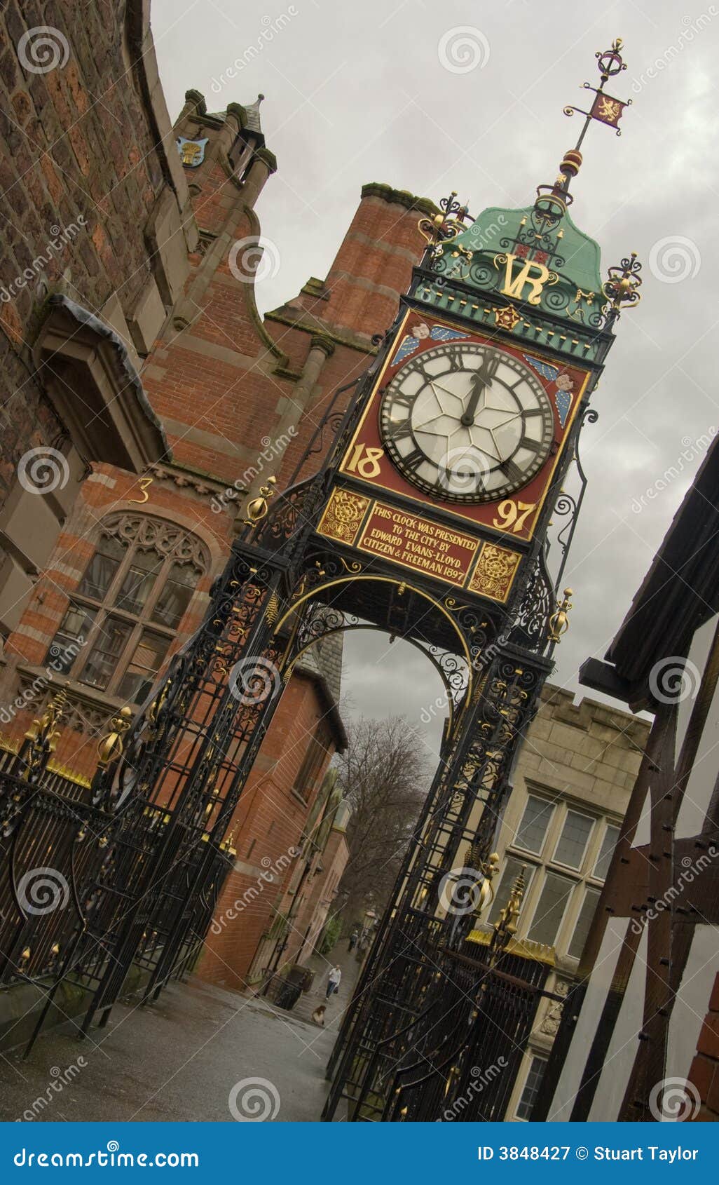 Eastgate Clock Chester stock image. Image of chester, england - 3848427