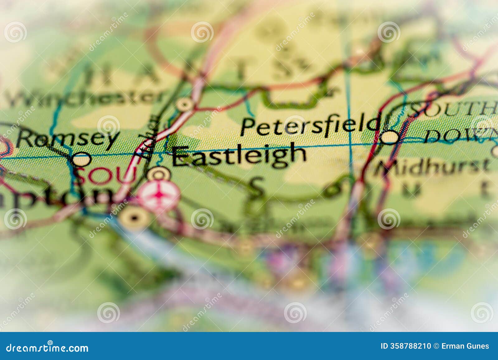 Eastleigh, England Highlighted on a World Map Stock Photo - Image of ...