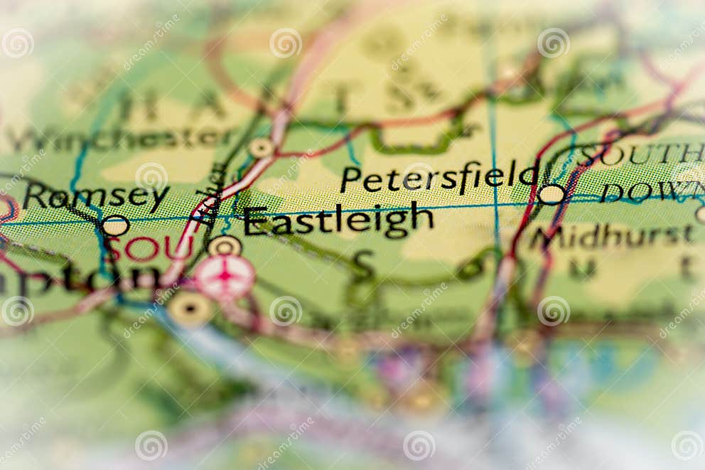 Eastleigh, England Highlighted on a World Map Stock Photo - Image of ...