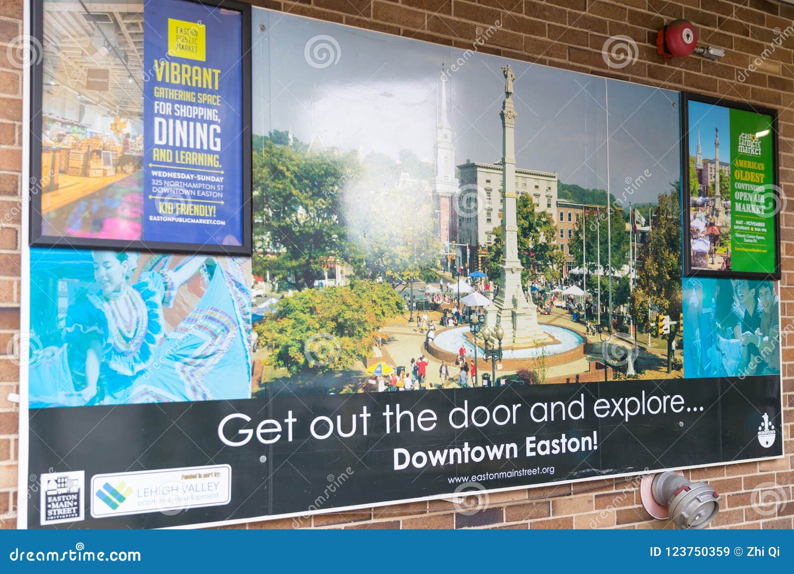 Easton City Center Introduction Map Editorial Stock Image - Image of ...