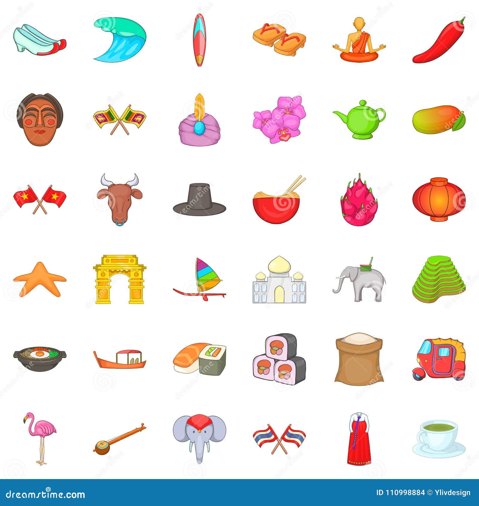 Assimilation Icons Set, Cartoon Style | CartoonDealer.com #113912305