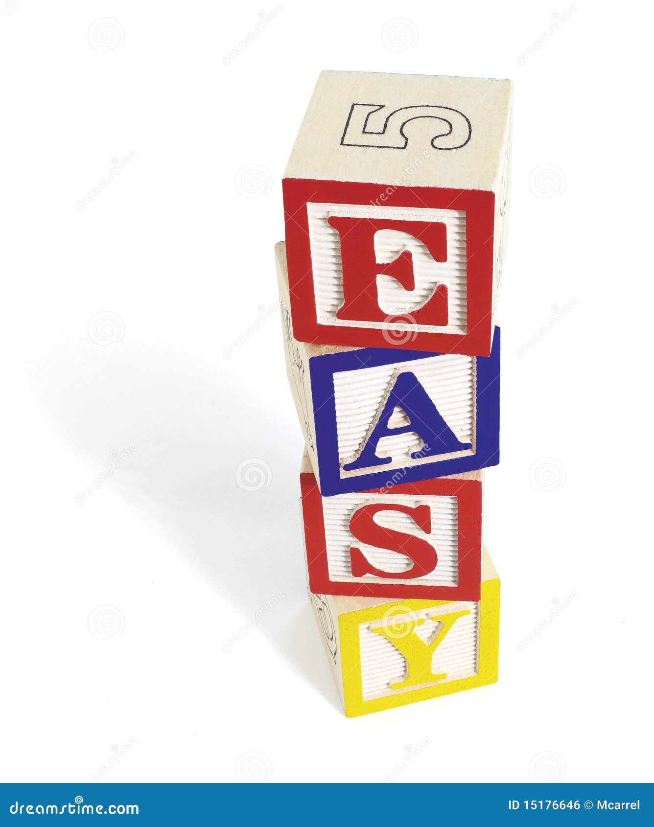 Easy Alphabet Block Stack stock photo. Image of isolated - 15176646